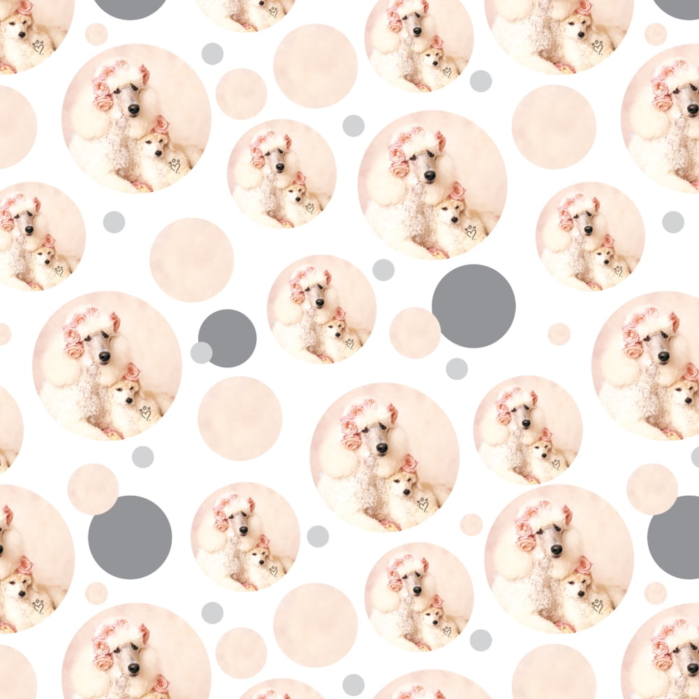 Poodles Mother and Daughter Puppy Dog Premium Gift Wrap Wrapping Paper ...