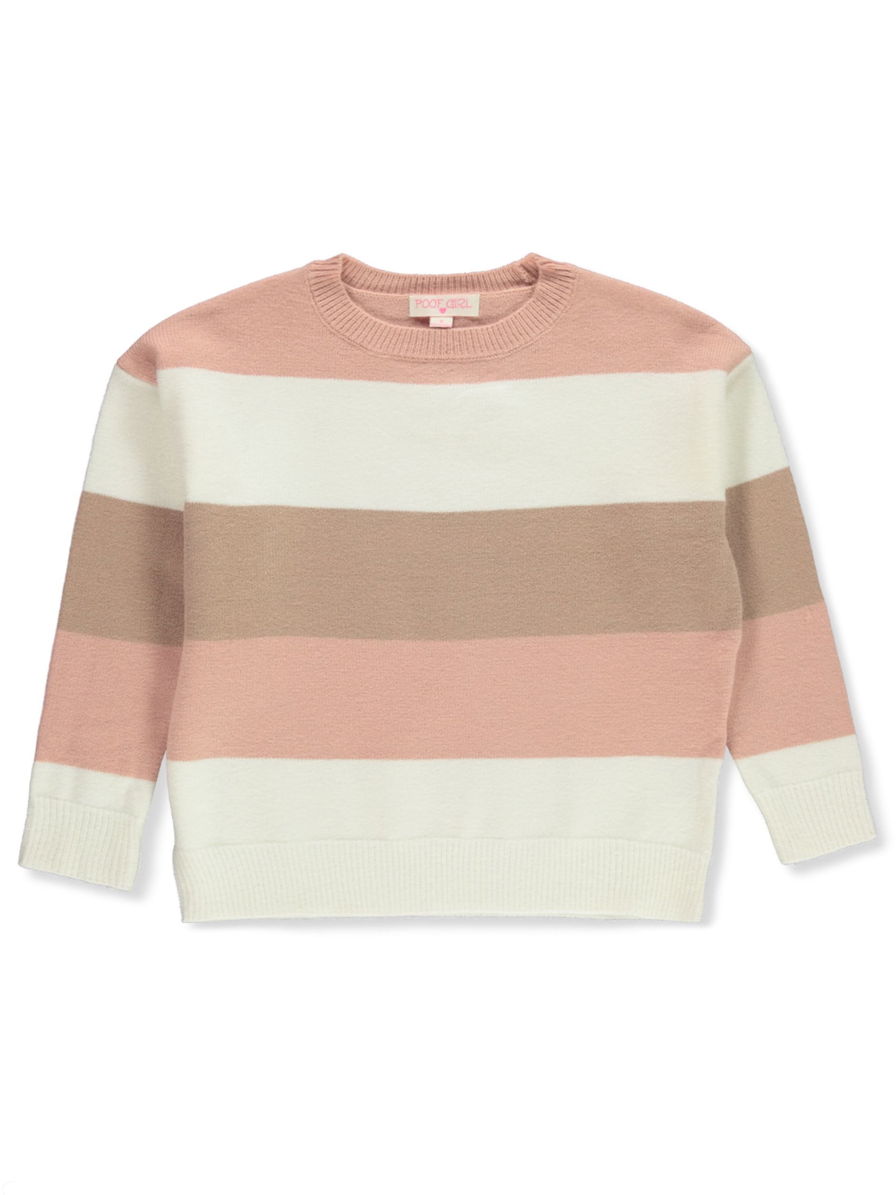 Poof Girl Girls' Striped Sweater - Walmart.com