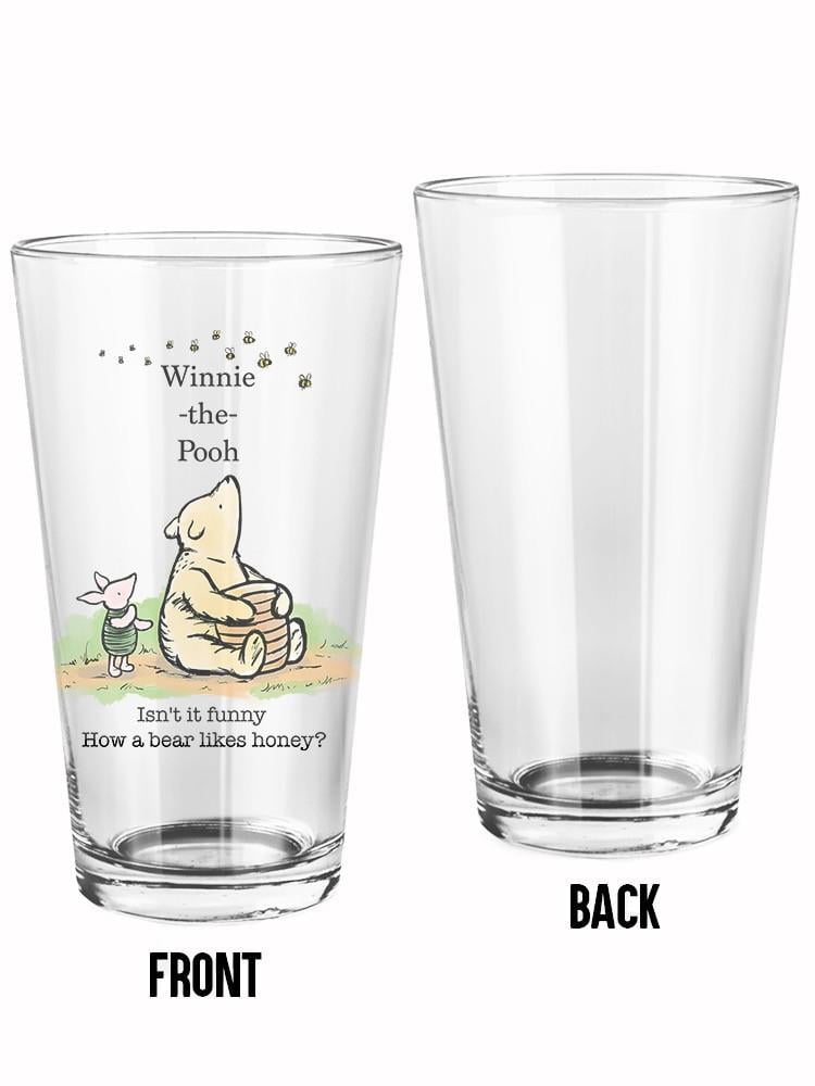 Pooh Bear And Bumblebees Pint Glass -Smartprints Designs, 16 oz ...