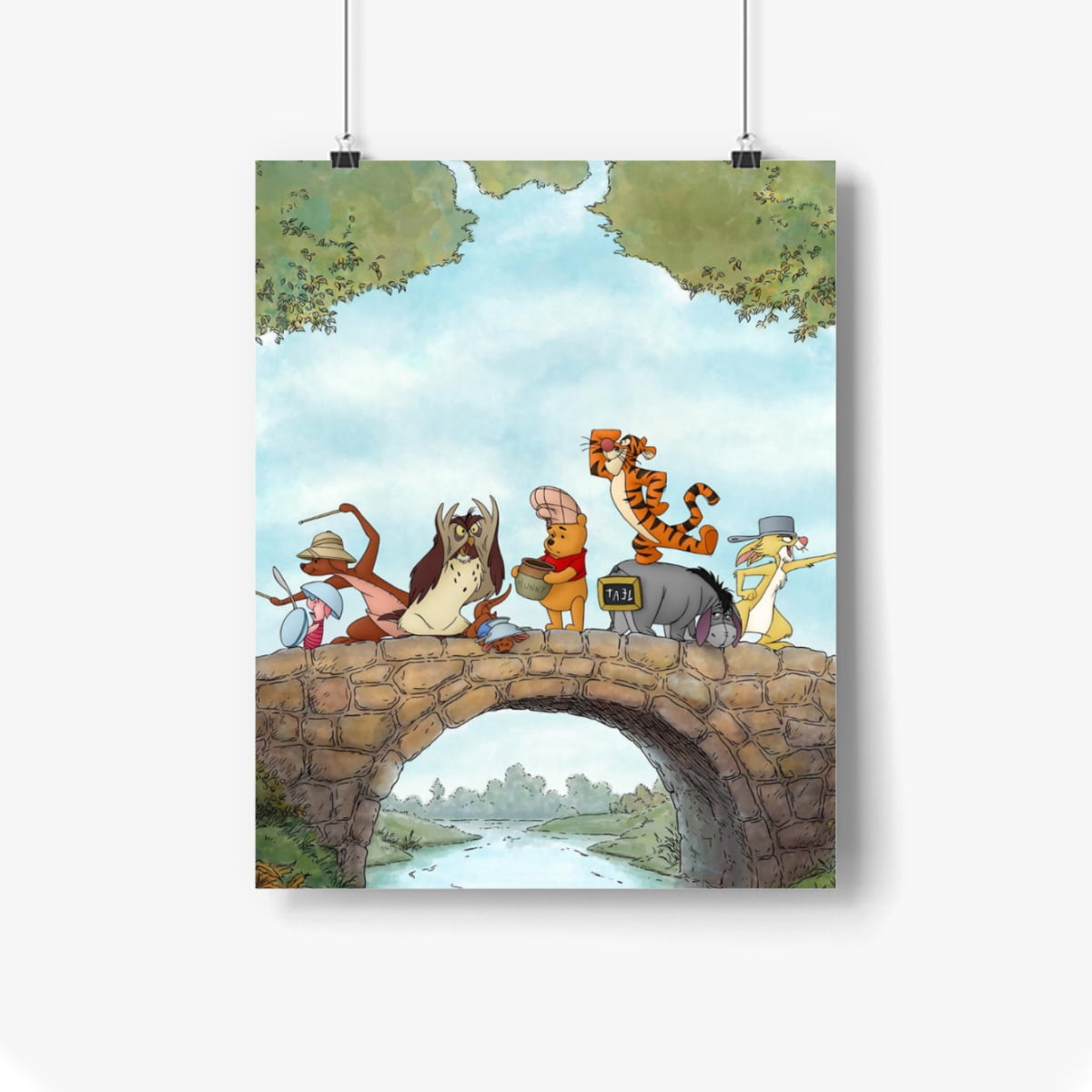 Pooh Bear Poster Holiday Bedroom Decor Prints Living Room Office Decor ...