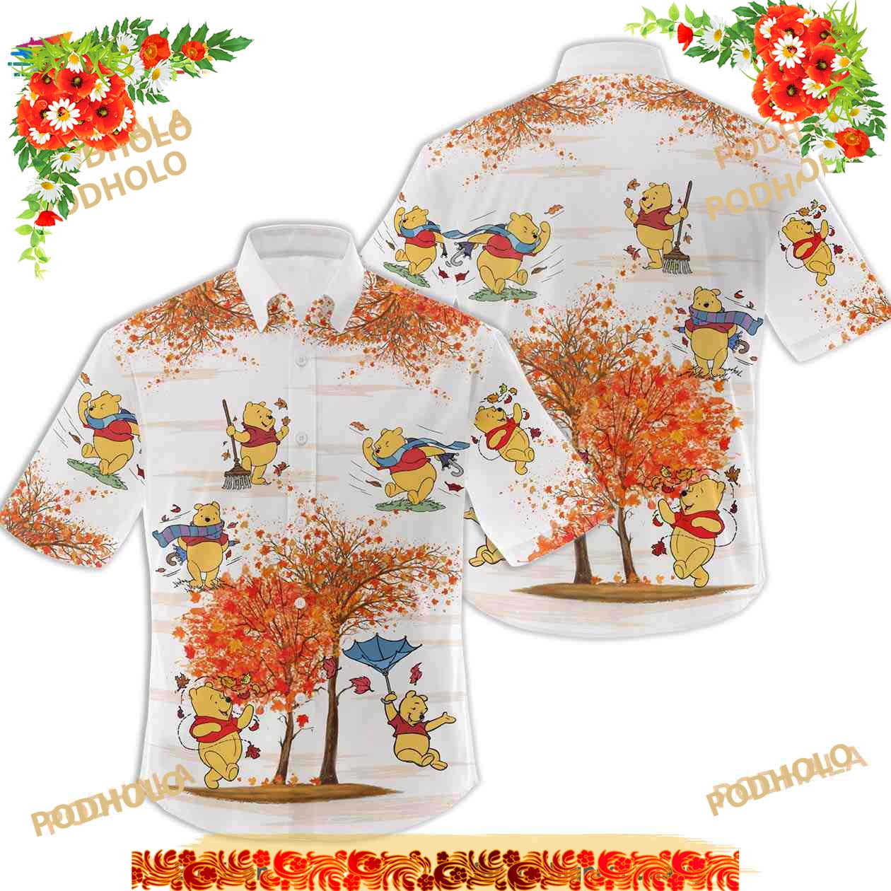Pooh Hawaiian Shirt, Winnie The Pooh 3D Aloha Shirt - Walmart.com