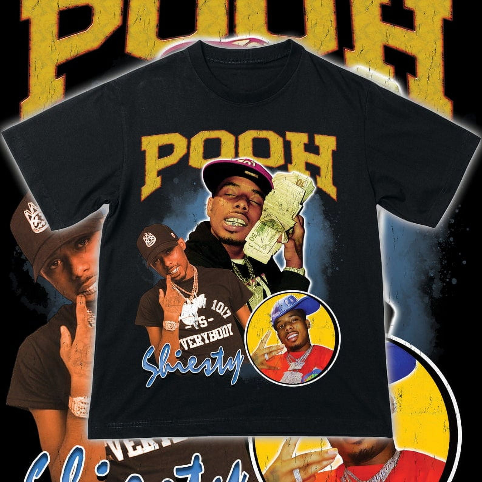 Pooh Shiesty Png, T-shirt design, Vintage Rap Bootleg Png, ready to ...