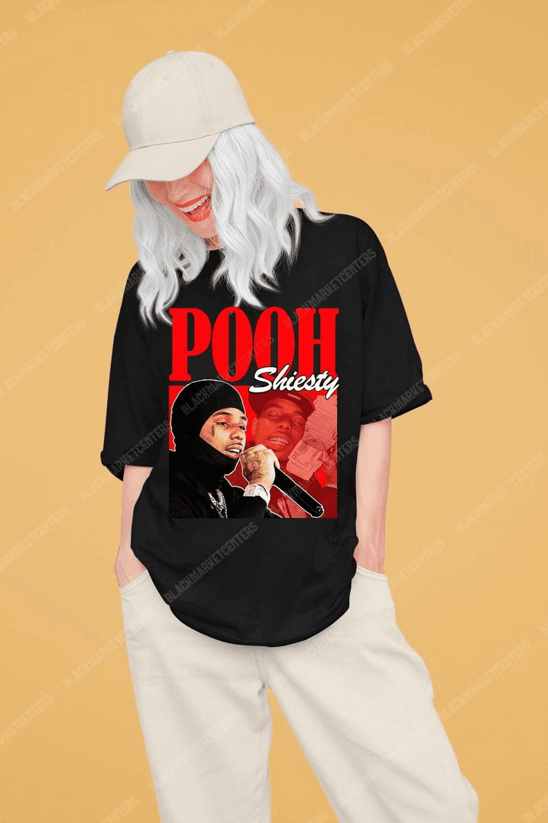 Pooh Shiesty Vintage 90s Rap Style Tee - Walmart.com
