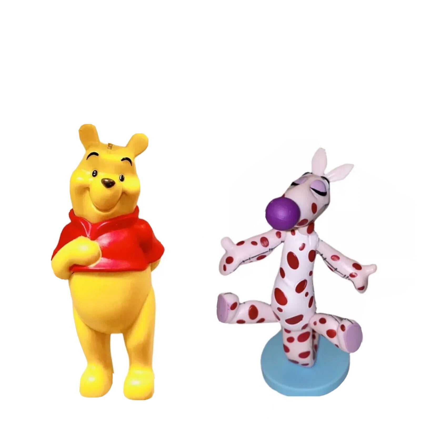 Pooh & Woozle Pink Polka Dots PVC Cake Topper 3” Figure Figurine Disney ...