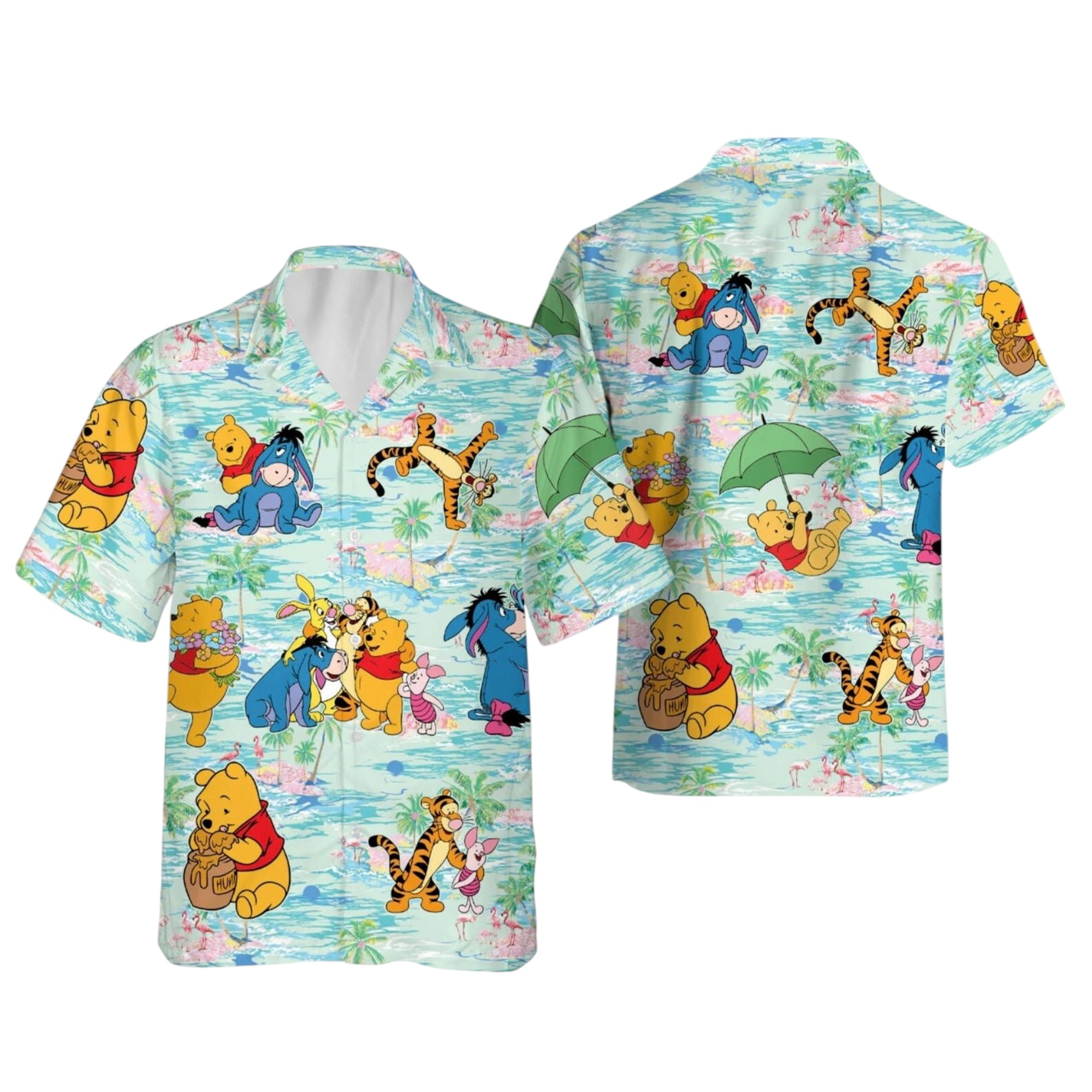 Pooh and Friends Hawaiian Shirt Eeyore Aloha Beach Vacation Tee ...
