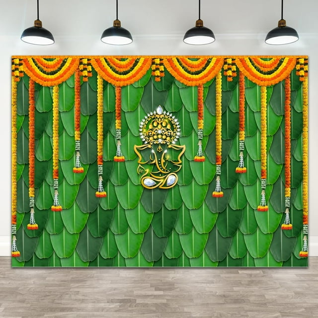 Pooja Backdrop Decoration Cloth Items Indian Ganpati Puja Traditional ...