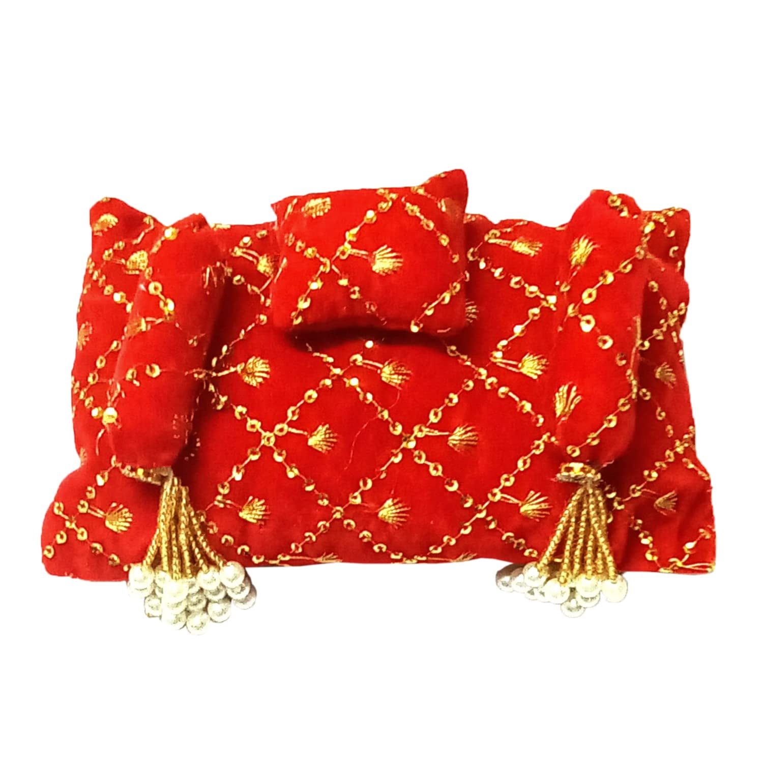 Pooja Ghar Laddu Gopal Bedding Set Pooja Aasana Bichona Set for Laddu ...