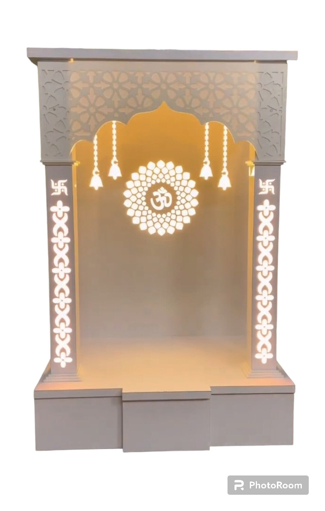 Pooja Mandir / Designer Wooden Temple With LED Lights / Mandir For Home ...