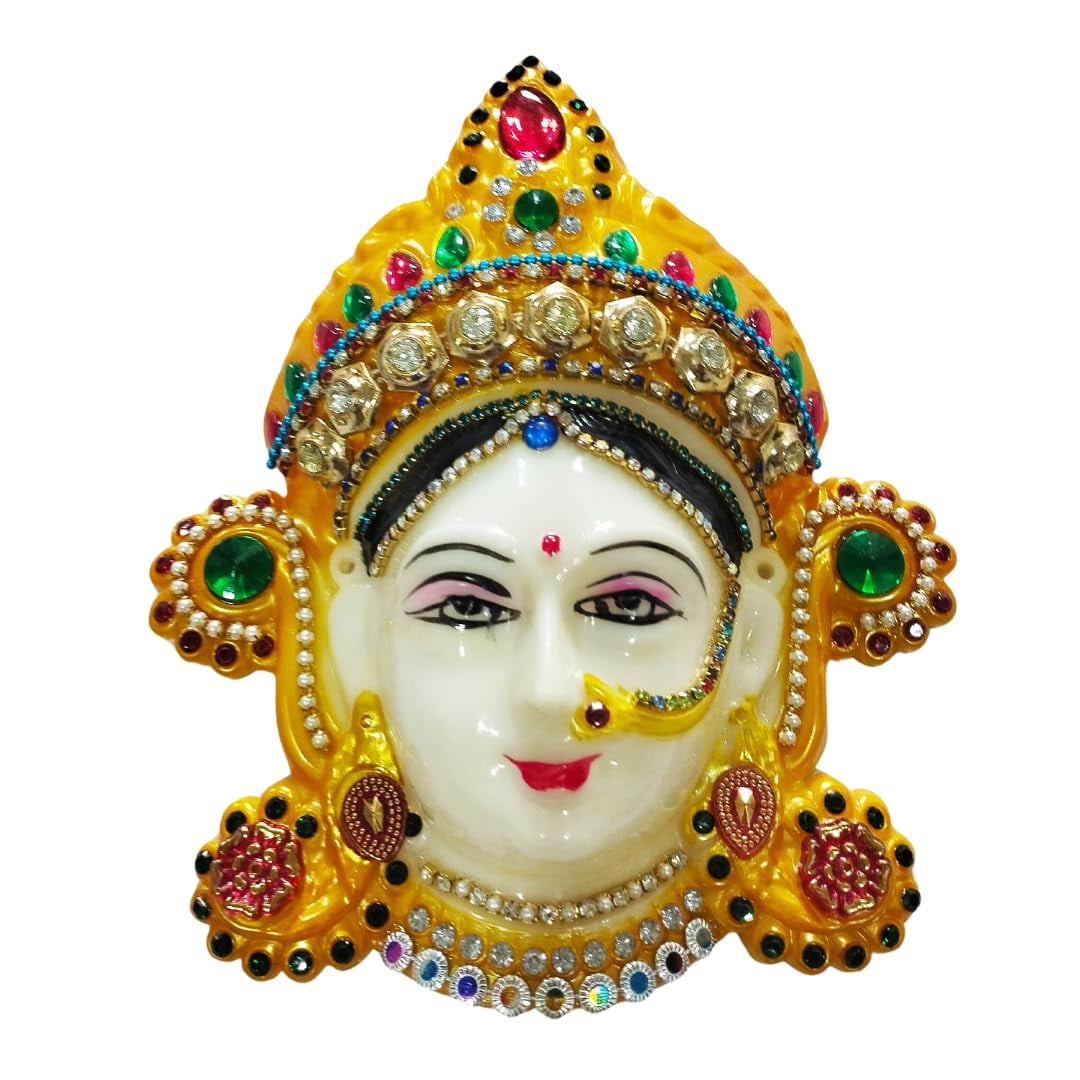 Poojnam Traders Polyfibre Goddess Mata Maha Lakshmi Laxmi Mukhota ...