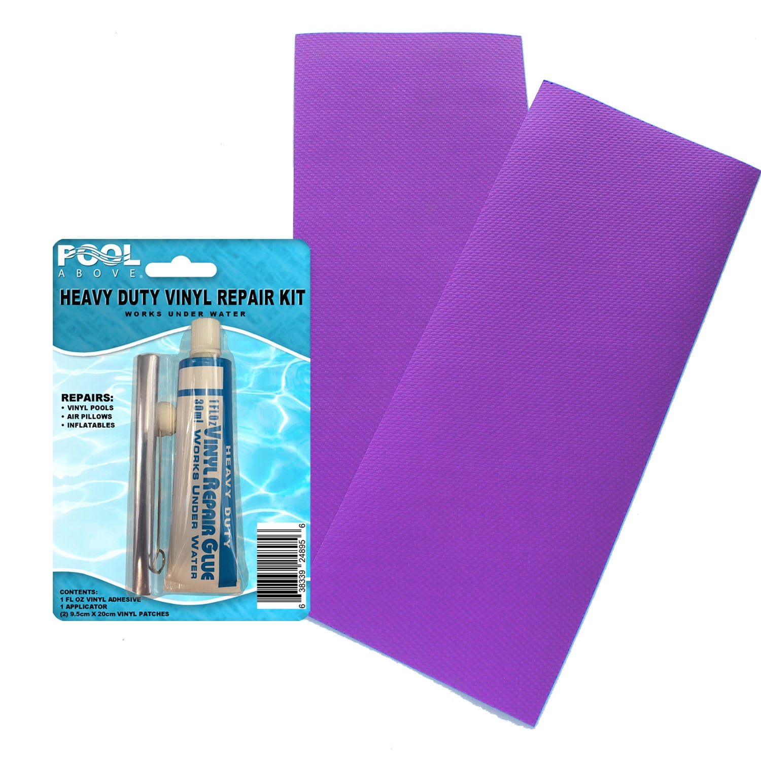 Pool Above 2x Violet 4x10" Vinyl+ Repair Kit for Inflatables Boat Raft ...