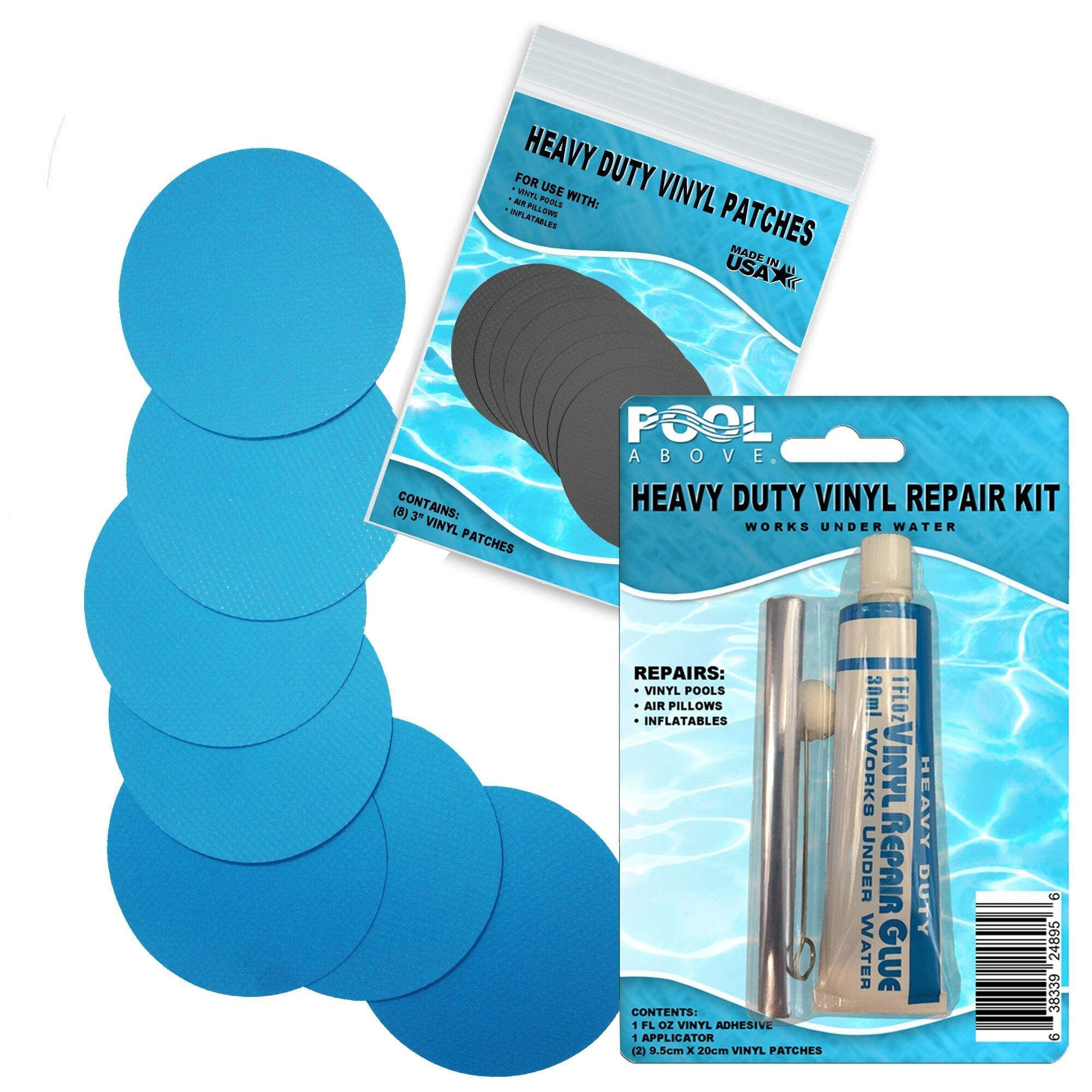 Pool Above Heavy Duty Vinyl Repair Kit | Vinyl glue | Bright Blue Vinyl ...