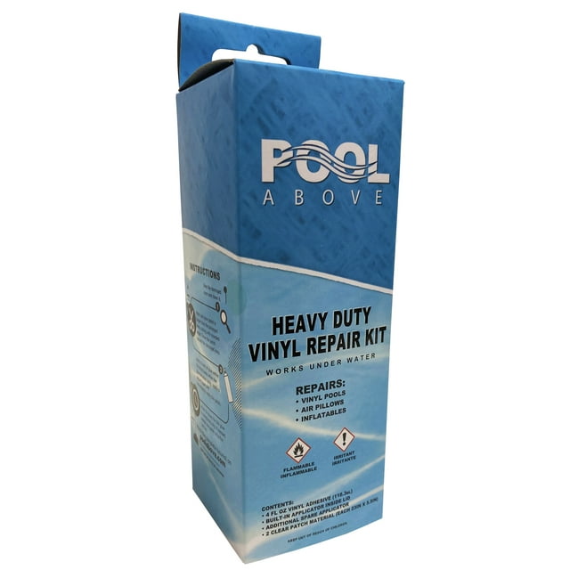Pool Above Pool Above Vinyl Repair Patch Kit with 4 oz. Glue | Works ...