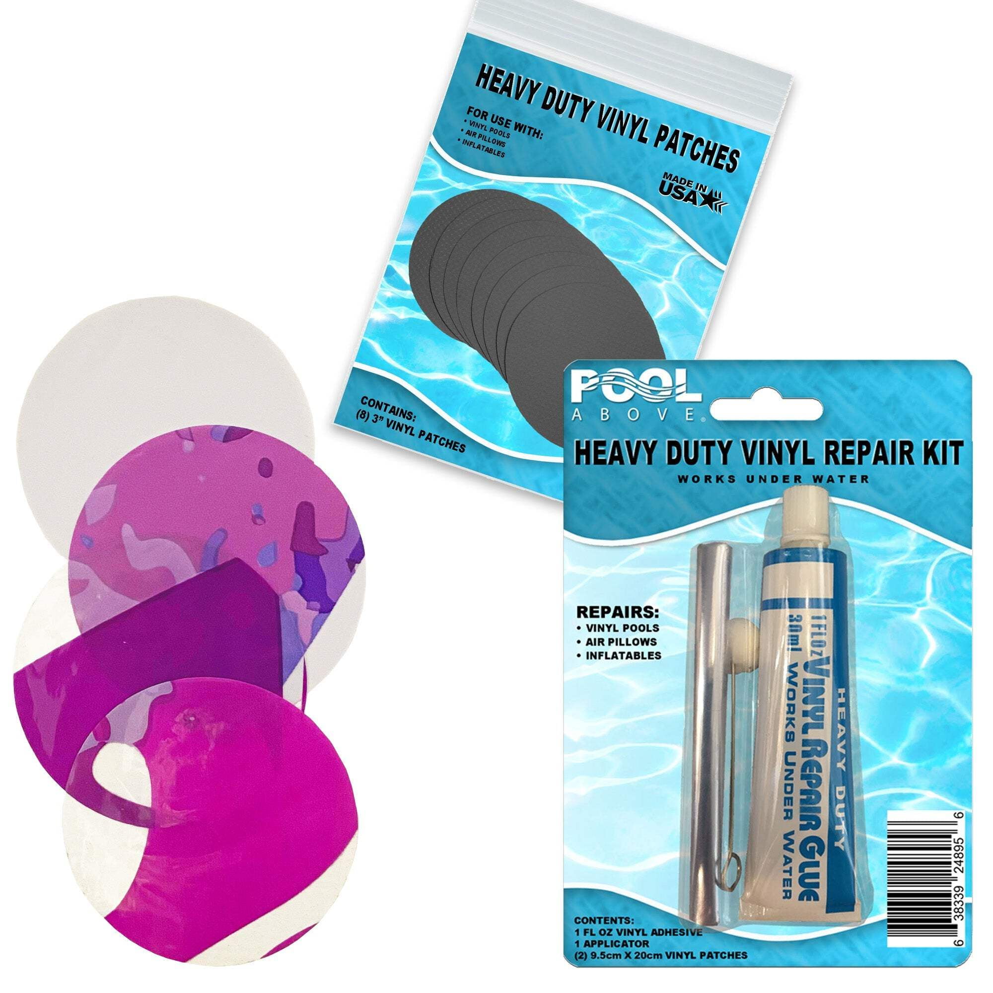 Pool Above Repair Kit for Clear Color Tube | Vinyl glue | White and ...