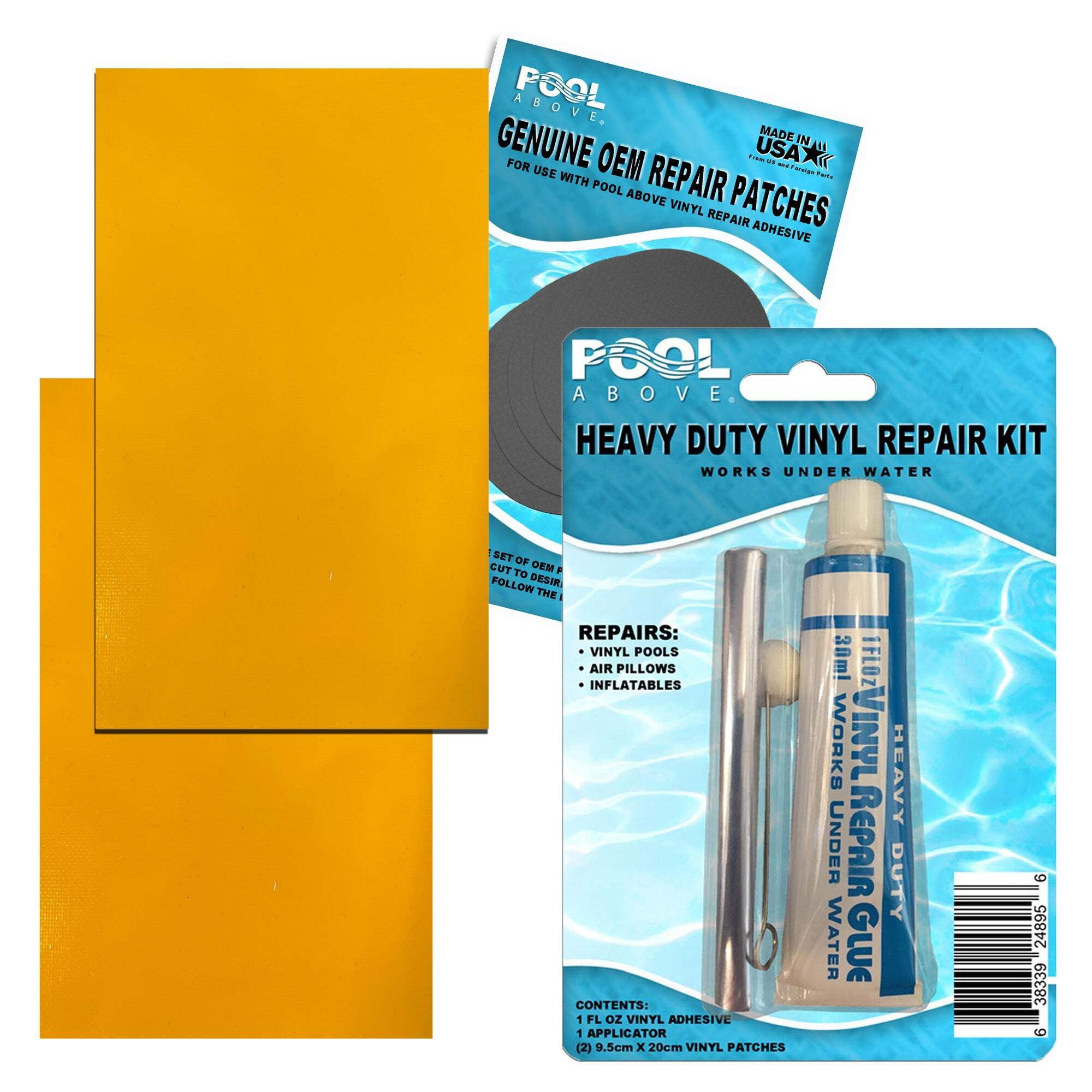 Pool Above Repair Kit for Kayak, Inflatables | Vinyl Glue | Gray Blue ...