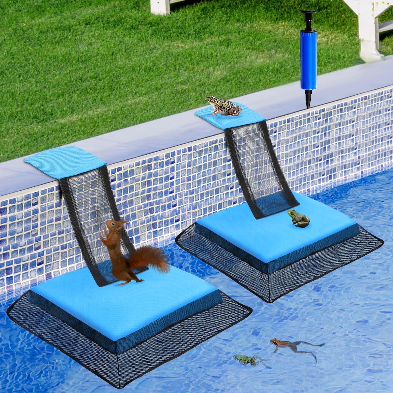 Casapre Pool Critter Escape Ramp, 2 PCS Blue, 2 x 16.9 x 1.38 Inches ...