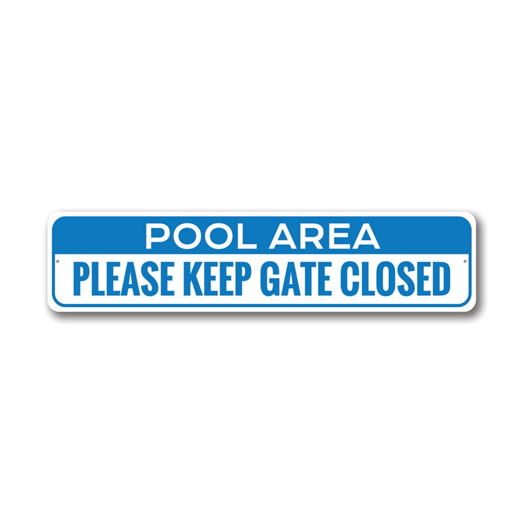 Pool Area Keep Gate Closed, Decorative Home Sign, Backyard Garden ...