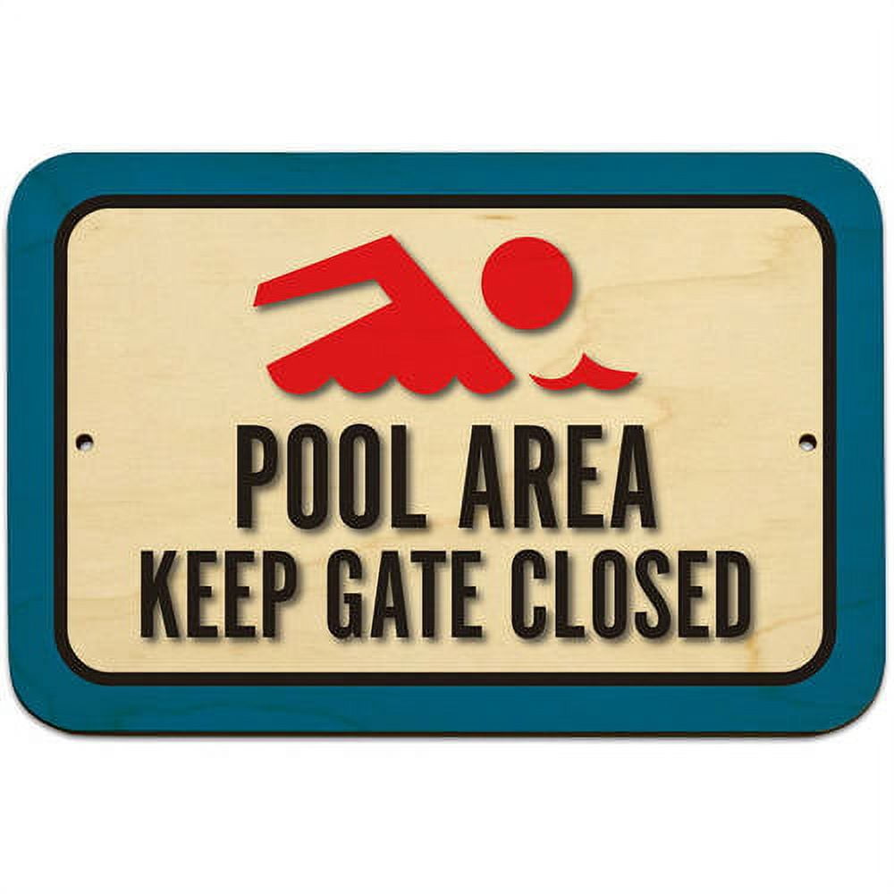 Pool Area Keep Gate Closed Sign - Walmart.com