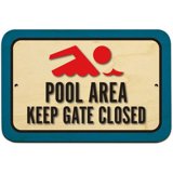 Pool Area Keep Gate Closed Sign - Walmart.com