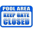 Pool Area Keep Gate Closed Sign - Walmart.com