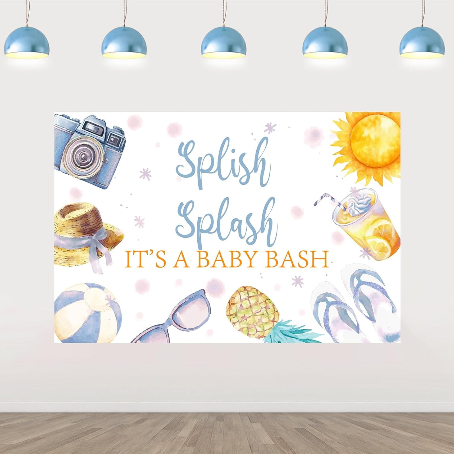 Pool Baby Shower Decorations, 7x5Ft Splish Splash It's A Baby Bash ...