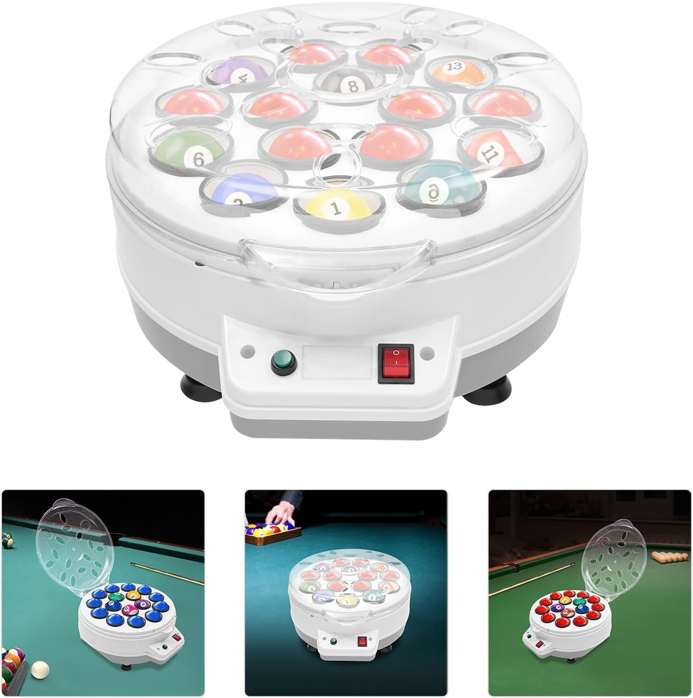 Pool Ball Cleaner and Polisher Machine, 180W Electric Billiard Ball ...