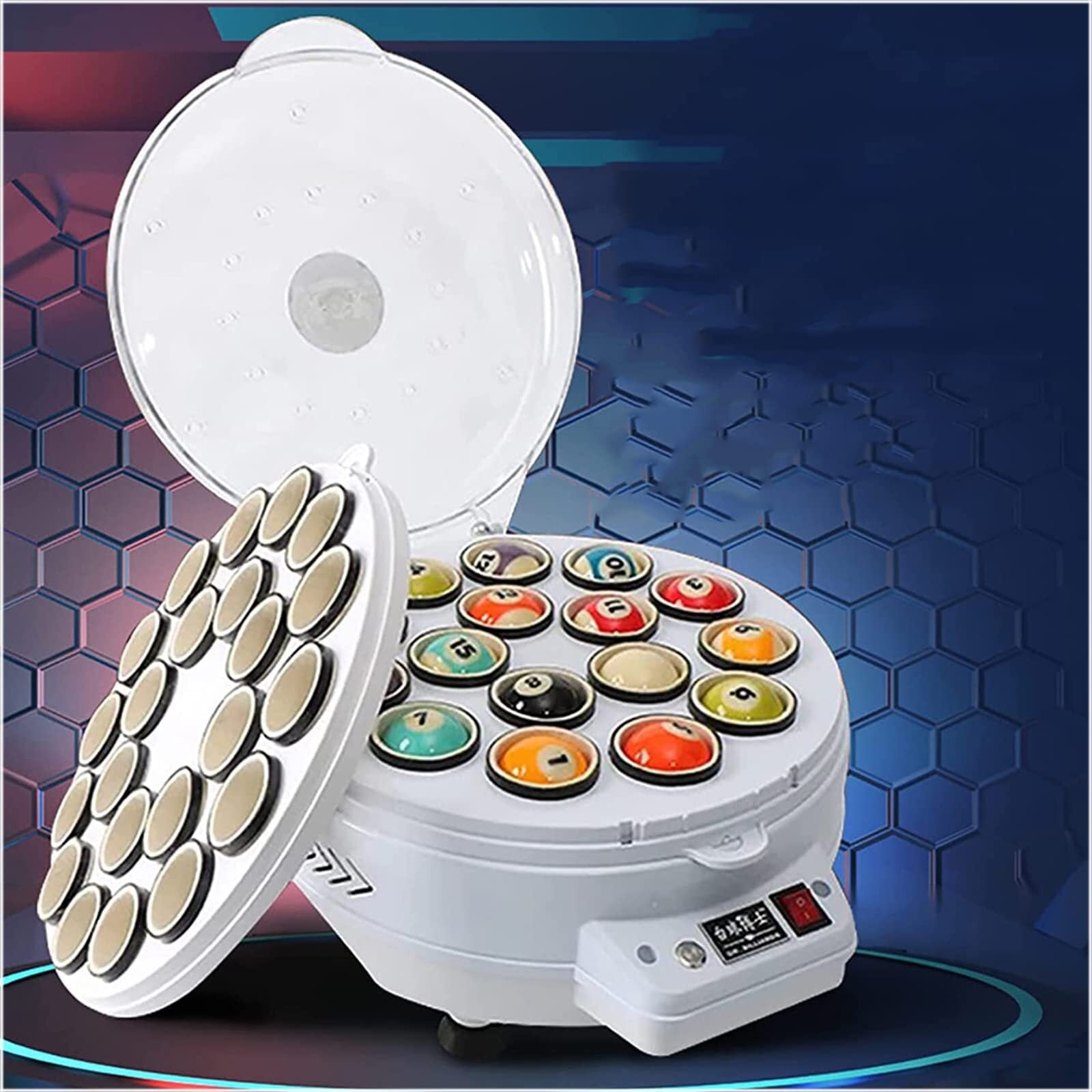 Pool Ball Polishing Cleaning Machine, 16/22 Balls 2 In 1 Billiard ...