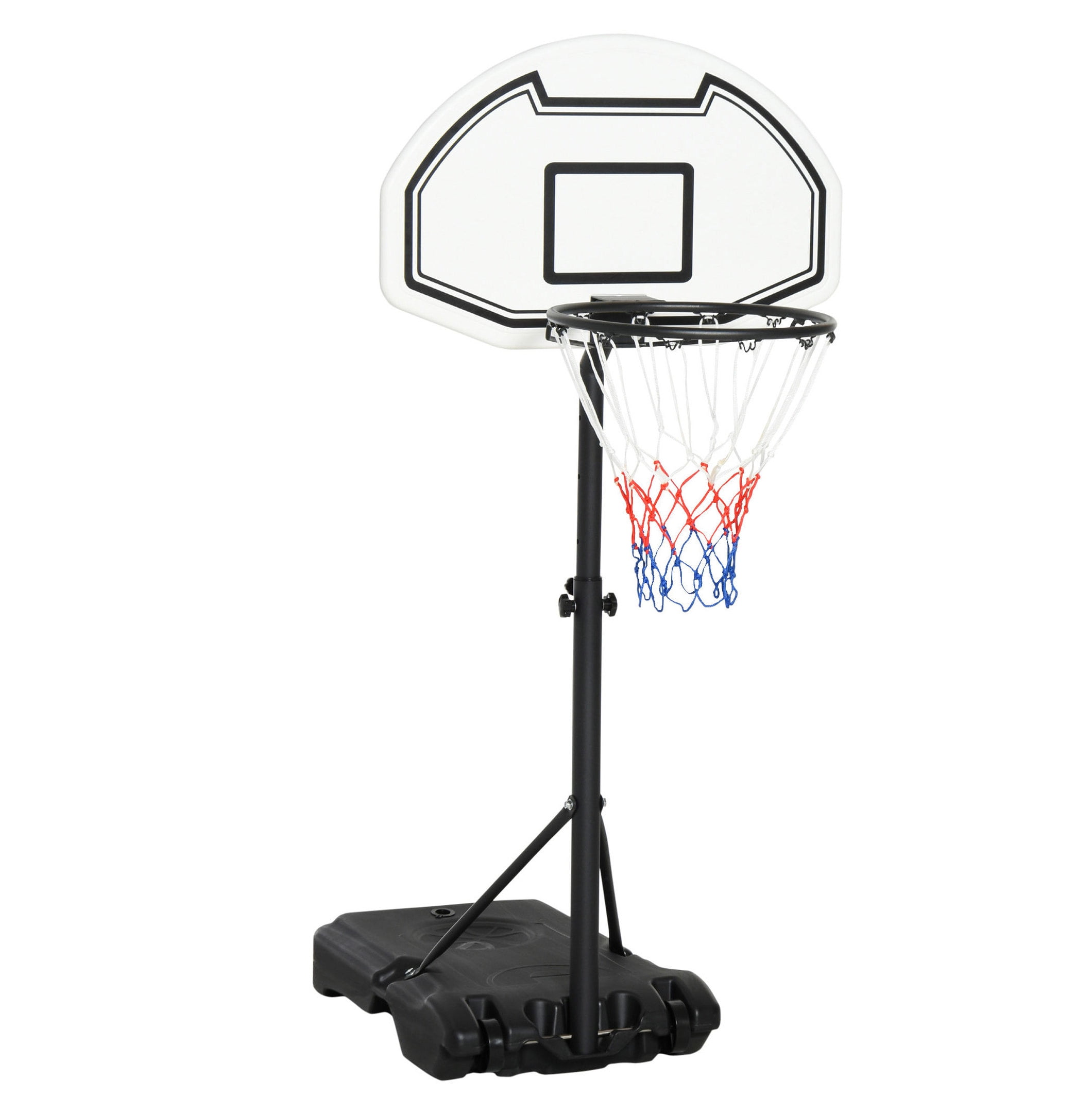 Pool Basketball Hoop - Aosom Portable Adjustable Height System - 30 ...