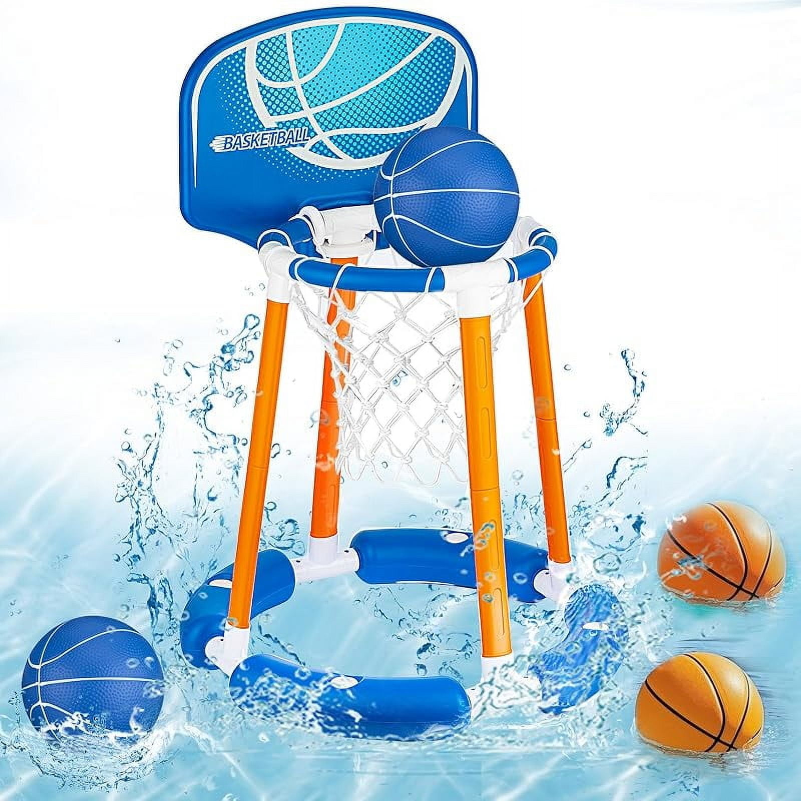 Pool Basketball Hoop with Backboard, Floating Pool Toy for Kids ...