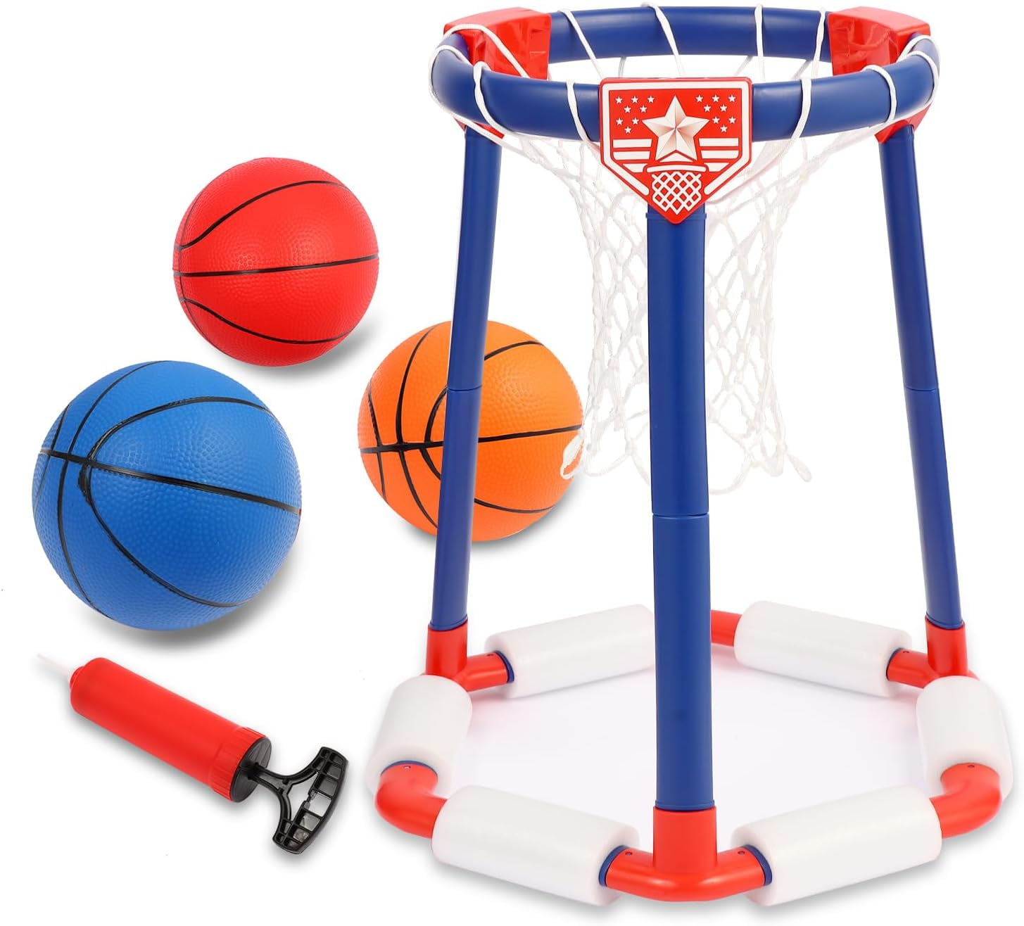 Pool Basketball Hoop Poolside,Floating Pool Toys for Kids,Floating ...