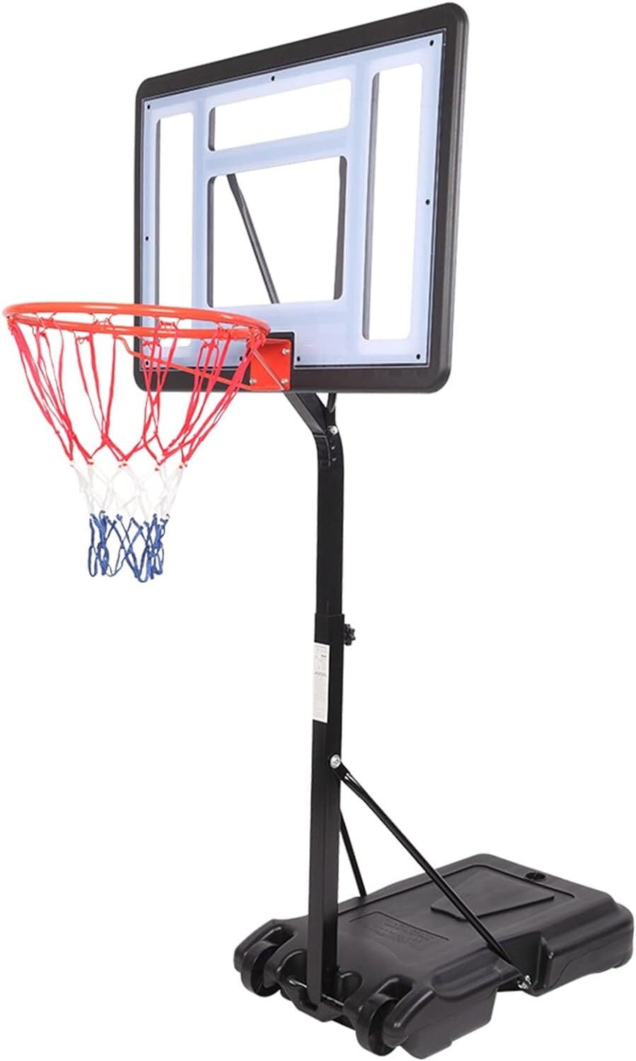 Pool Basketball Hoop Poolside, Portable 45-53" Height Adjustable ...