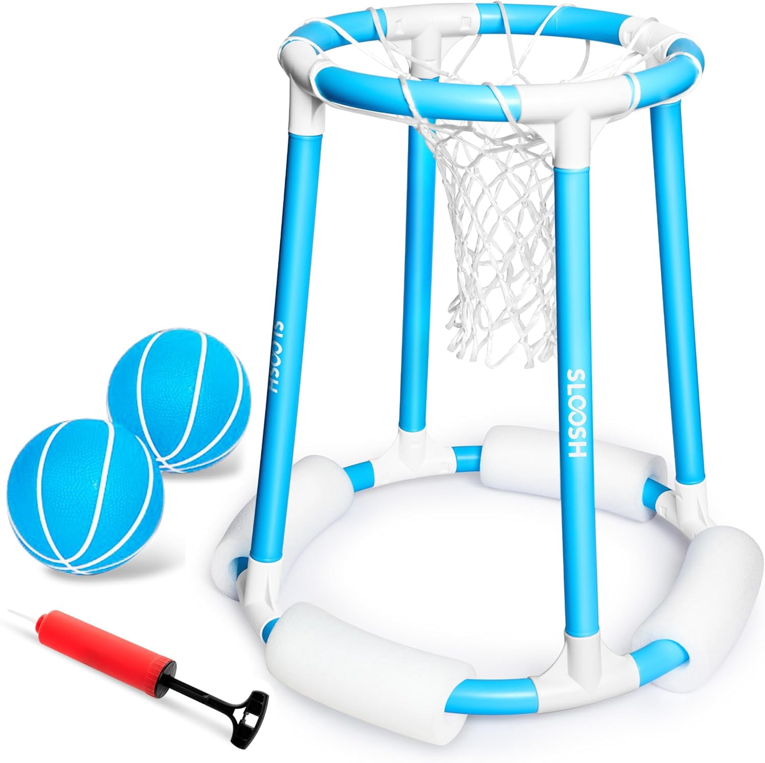 Pool Basketball Hoop Set, Floating Basketball Pool Game, Swimming ...