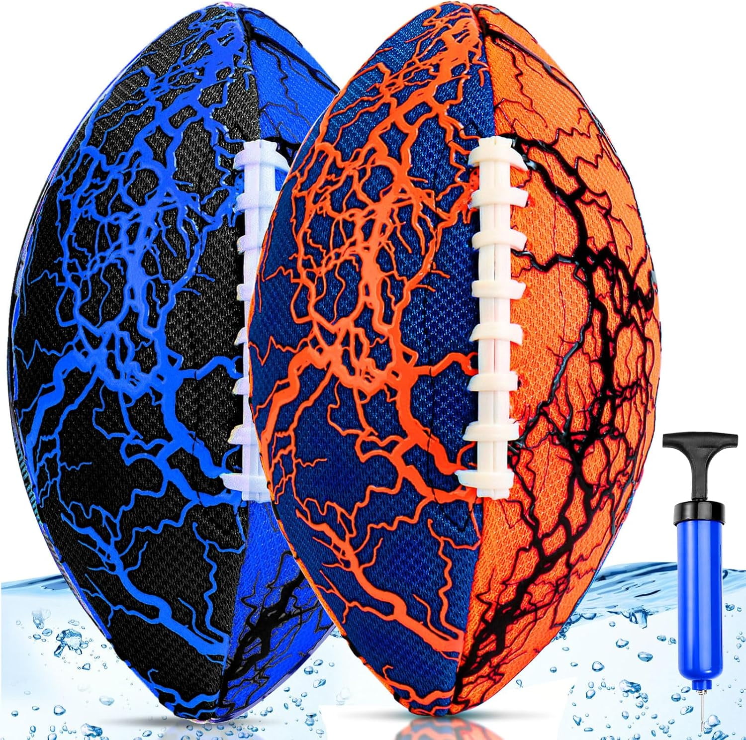Pool Beach Water Football - 2 Pack Waterproof Football Strong Grip Fun ...