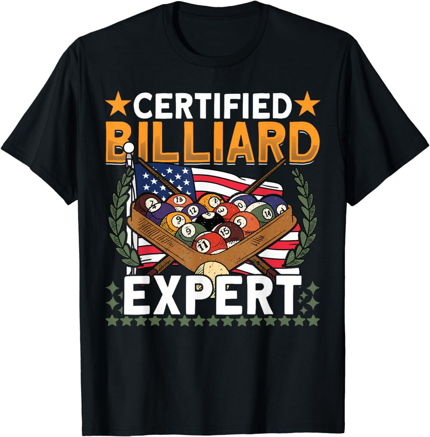 Pool Billiard Team 8 Ball Pool Billiard Player - Billiard T-Shirt - Walmart.com