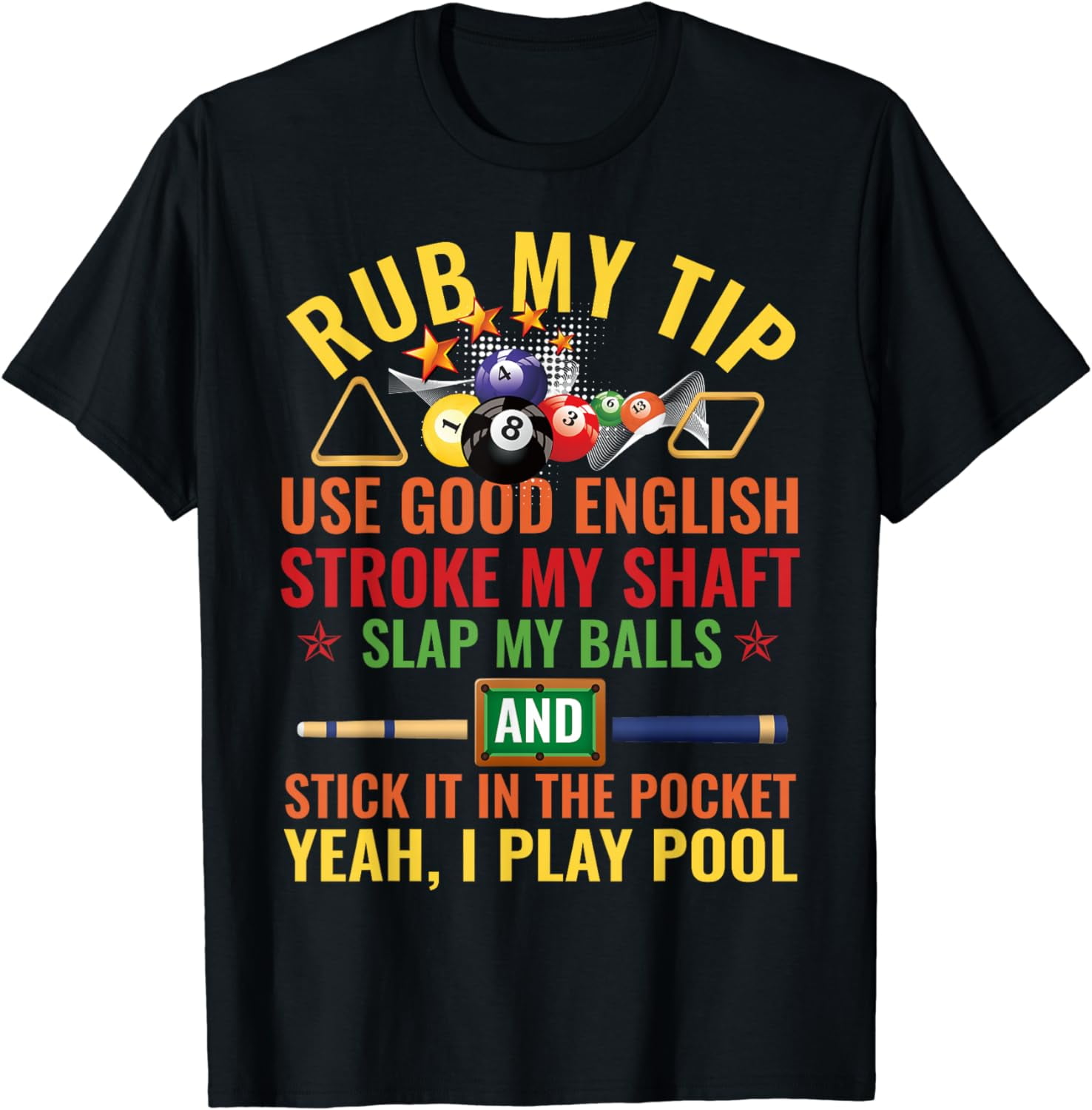Pool Billiards Billiard Player Table Sport Game Play Gift T-Shirt ...