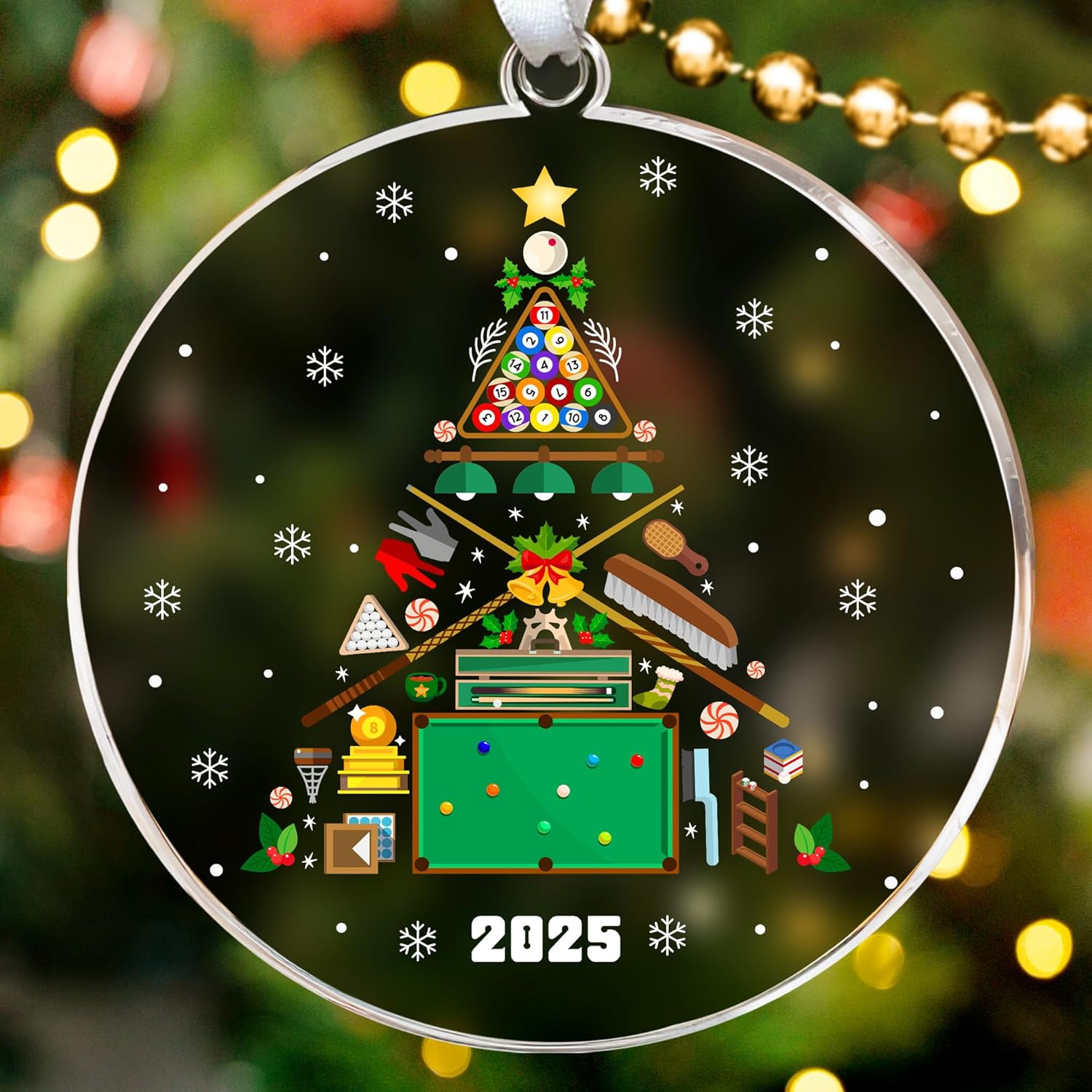 Pool Billiards Christmas Ornaments 2025 - Billiards Gifts for Men ...