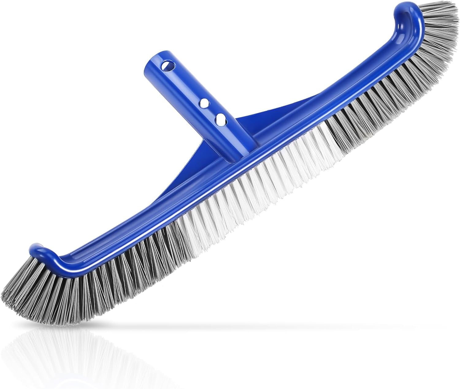 Pool Brush Head, 17" Pool Brushes for Cleaning Pool Walls, Curved Ends ...