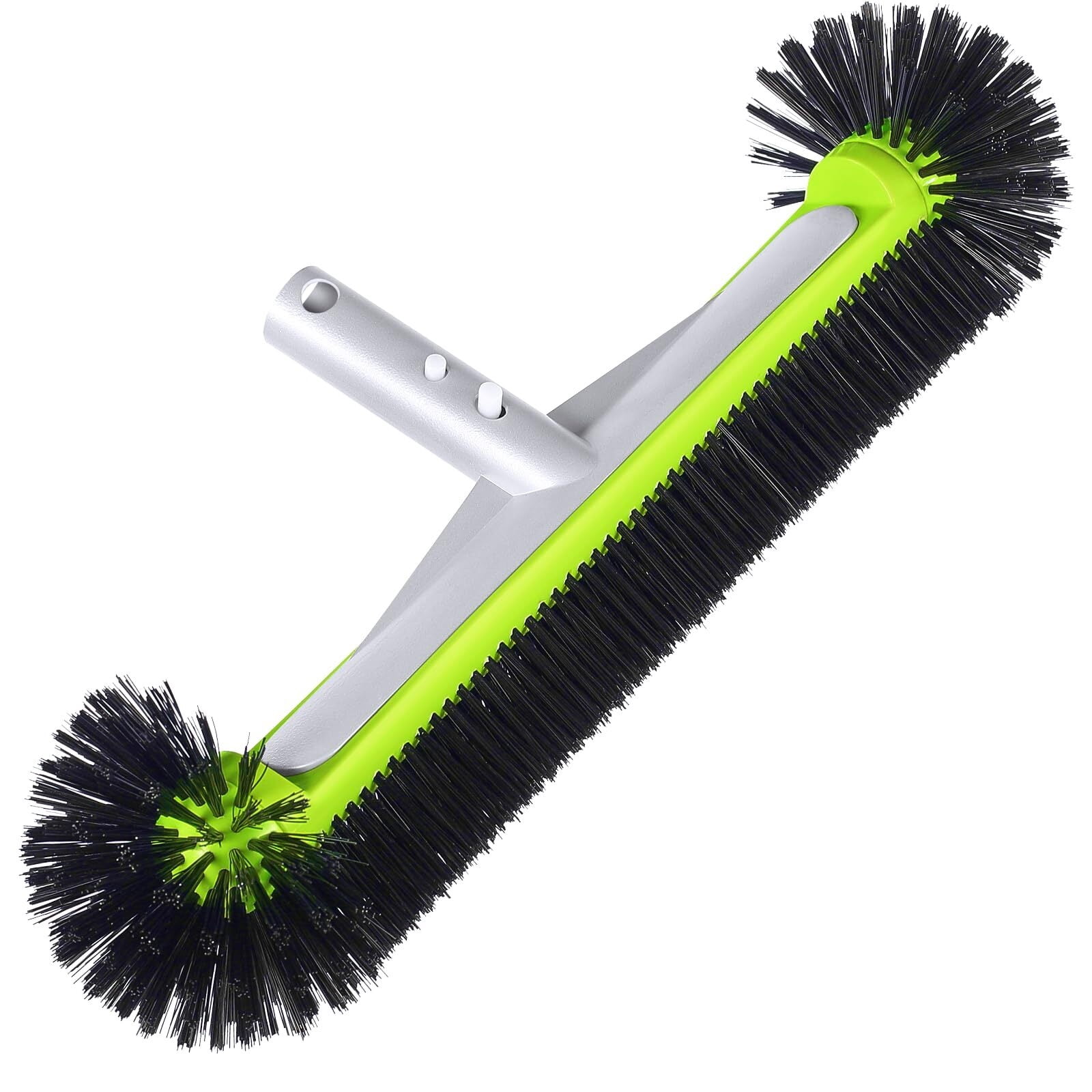 Pool Brush Head/Round Ends,17.5' Pool Brushes for Cleans Pool Walls ...
