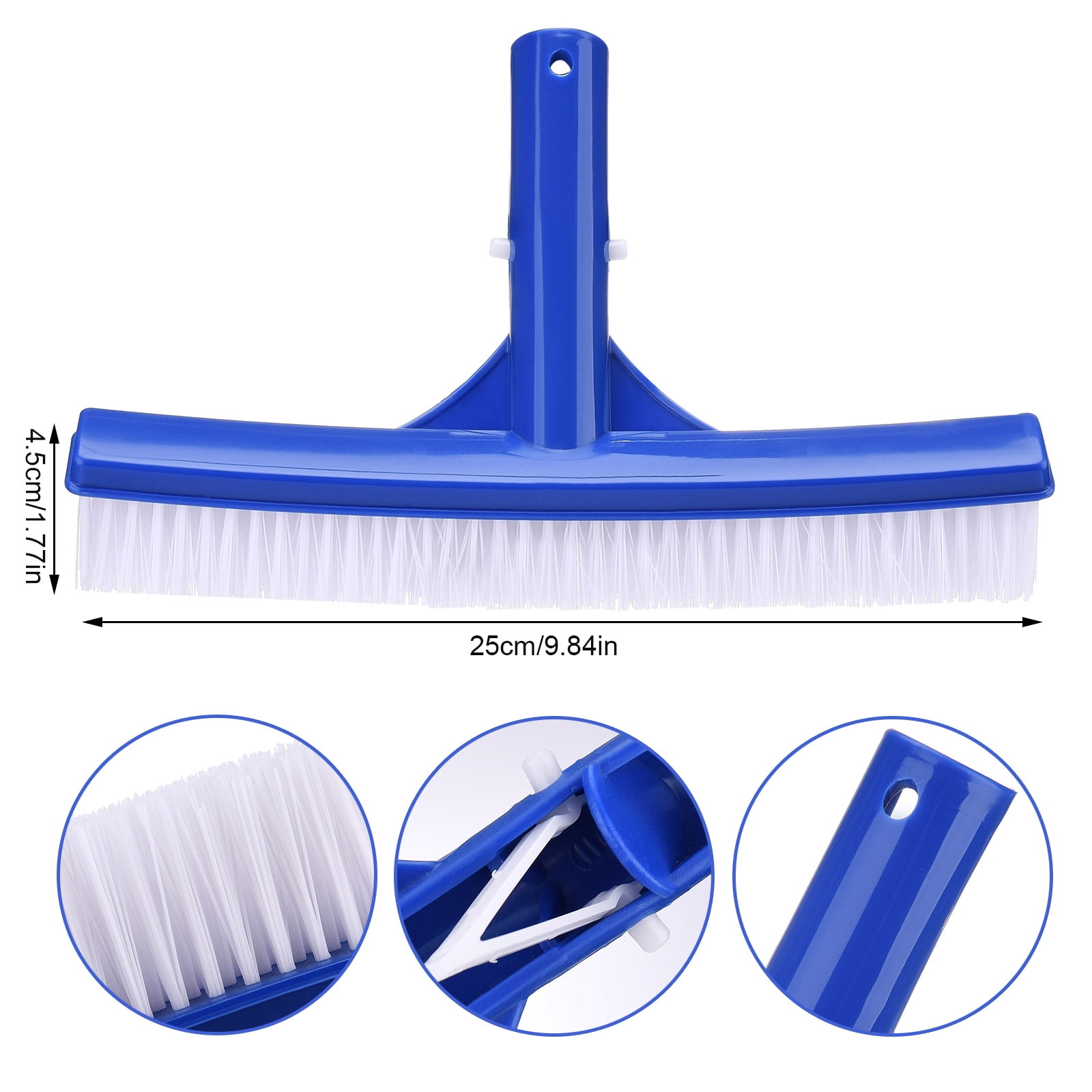 Pool Brushes for Cleaning Pool Walls, 10" Premium Nylon Bristles Pool ...