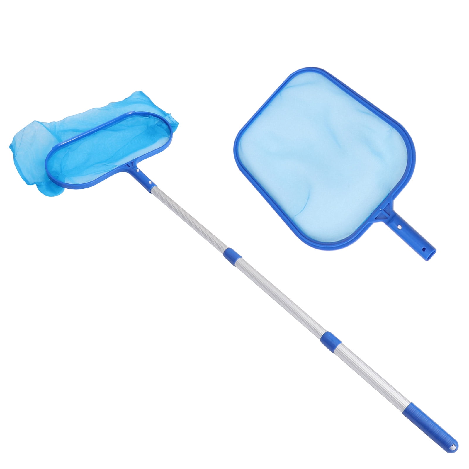 Blue Pool Cleaning Net with Telescopic Aluminum Rod for Scooping Leaves ...