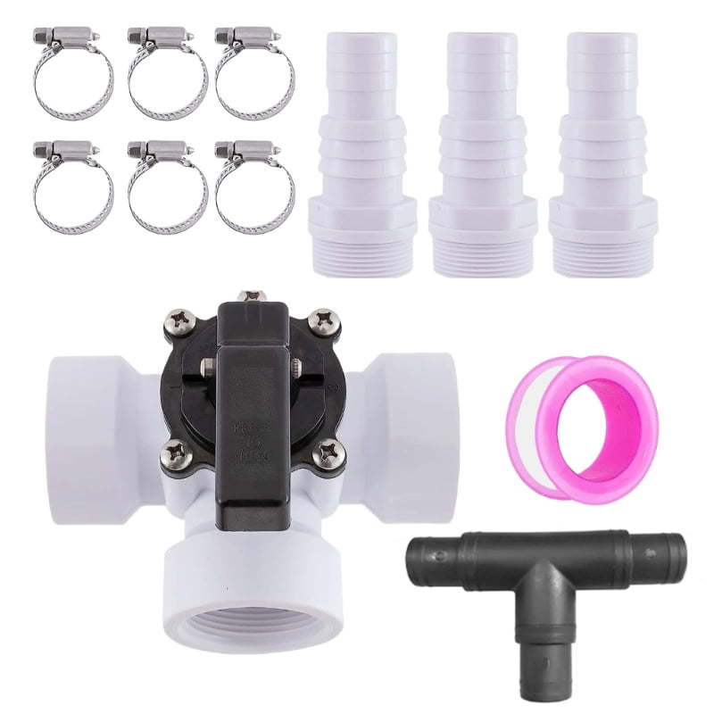 Pool Bypass Valves Adapter Set 3 Way Connection Stainless Clamps for ...