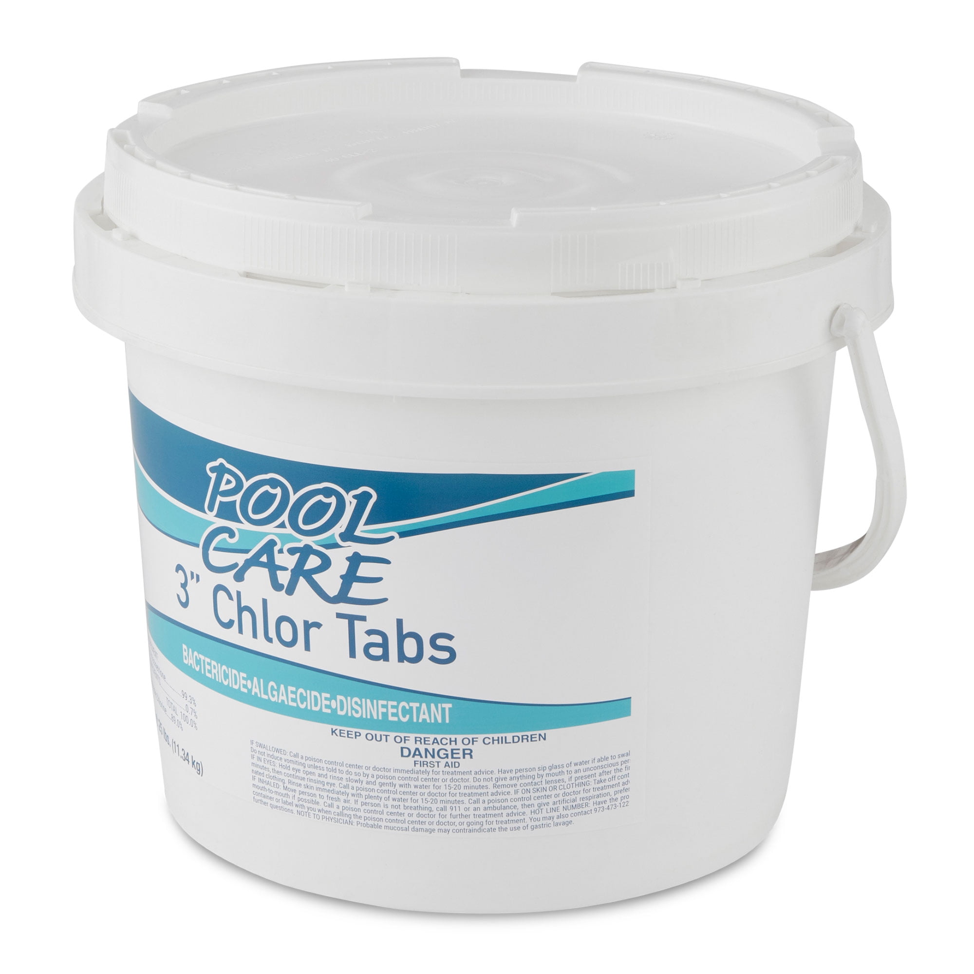 Pool Care 36125 Swimming Pool Chemical 3 Inch Chlorine Tablets, 25 ...