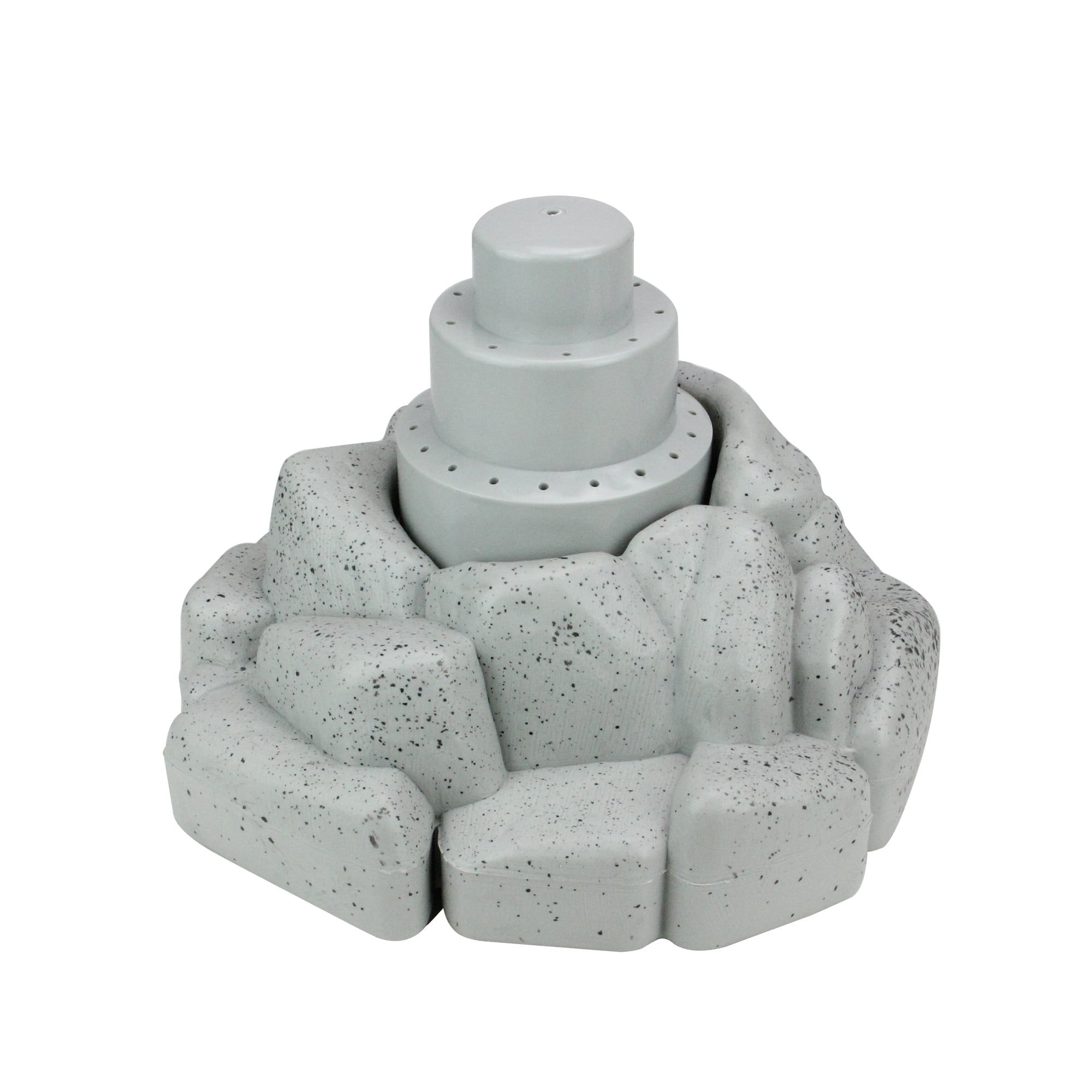 Pool Central 11" Gray Rock Shaped Floating Fountain for Swimming Pools ...