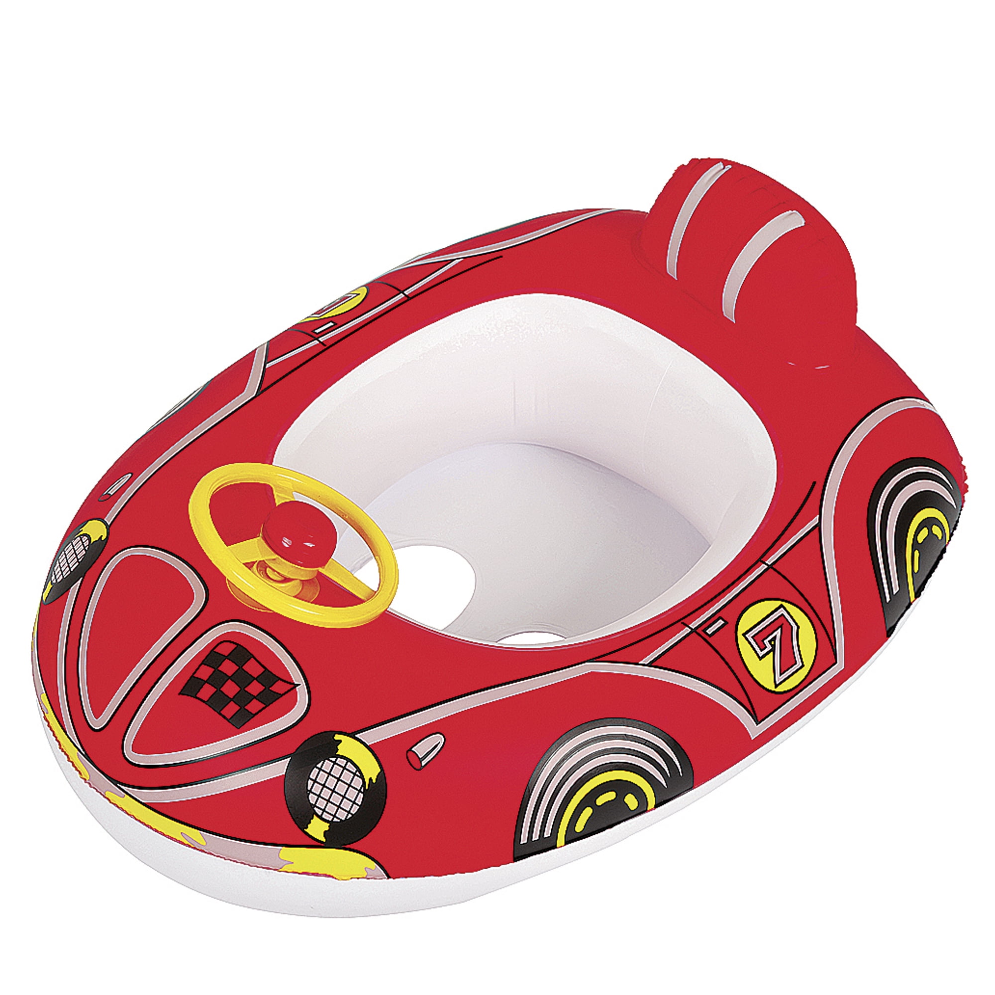 Pool Central 27" Red Race Car Inflatable Kiddie Rider Pool Float ...