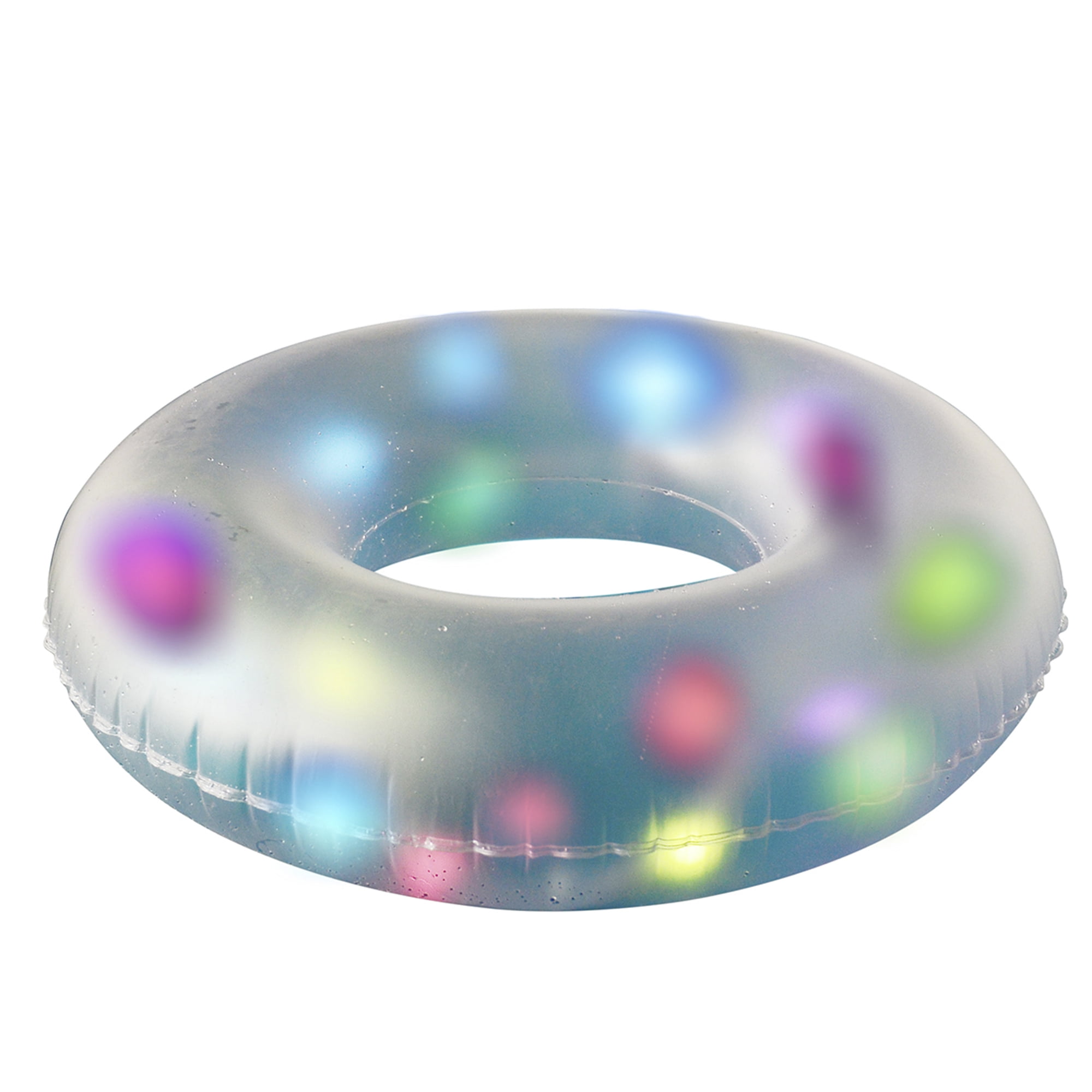 Pool Central 32" Inflatable LED Lighted Swimming Pool Swim Ring Inner ...