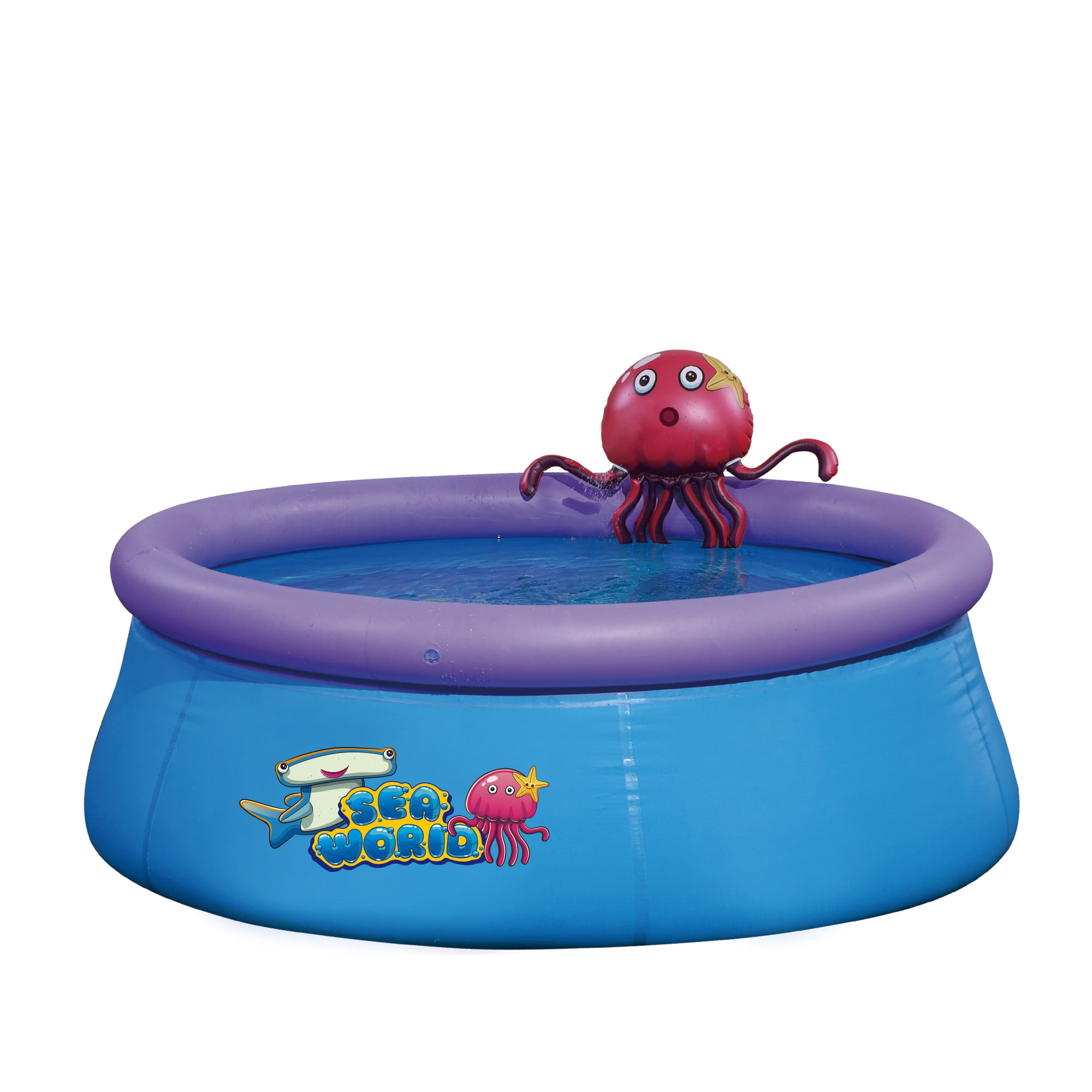 Pool Central 5.75' Blue Inflatable Spraying Octopus Above Ground ...