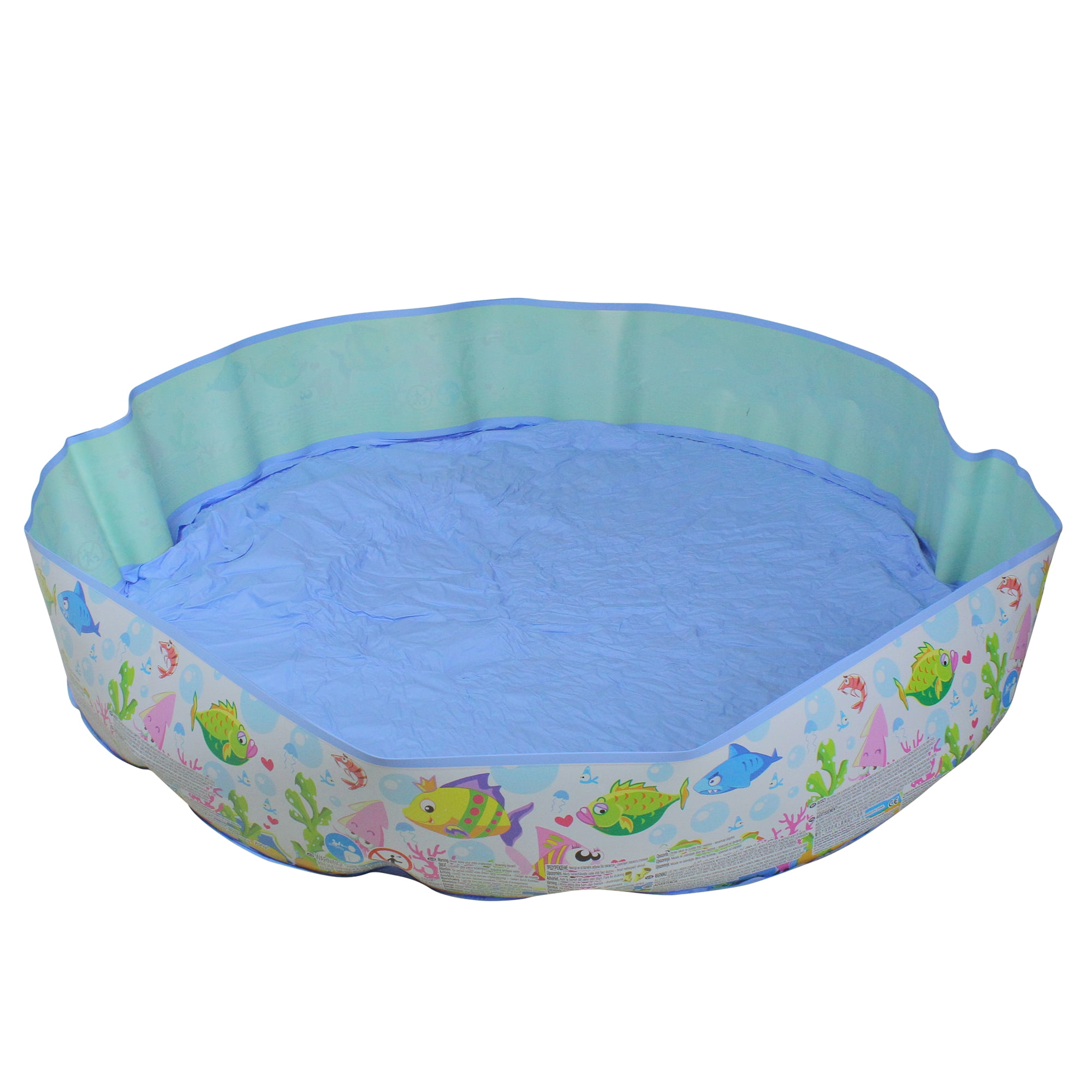 Pool Central 59" Round Aquatic Themed Rigid Portable Children's ...