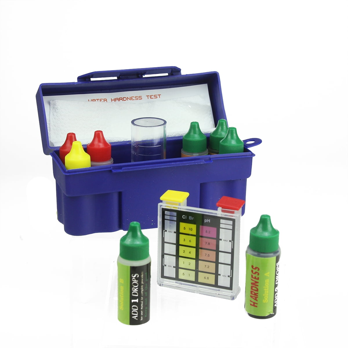 Pool Central 6-Way Test Kit with Testing Block and Case for Swimming ...