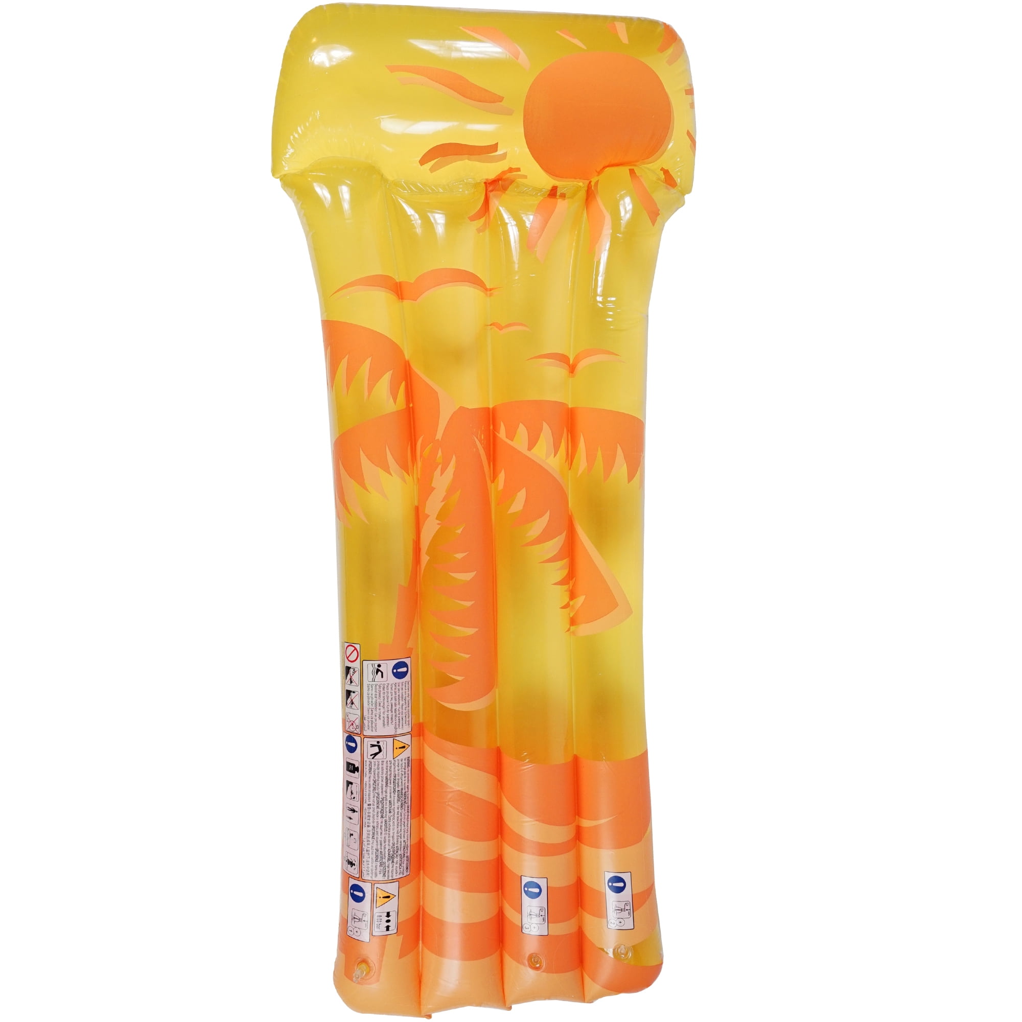 Pool Central 75" Tropical Sun and Palm Tree Inflatable 1-Person Air ...