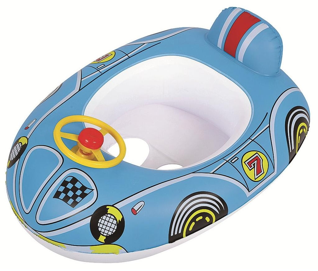 Pool Central Blue Inflatable Race Car Kiddie Rider Swimming Pool ...