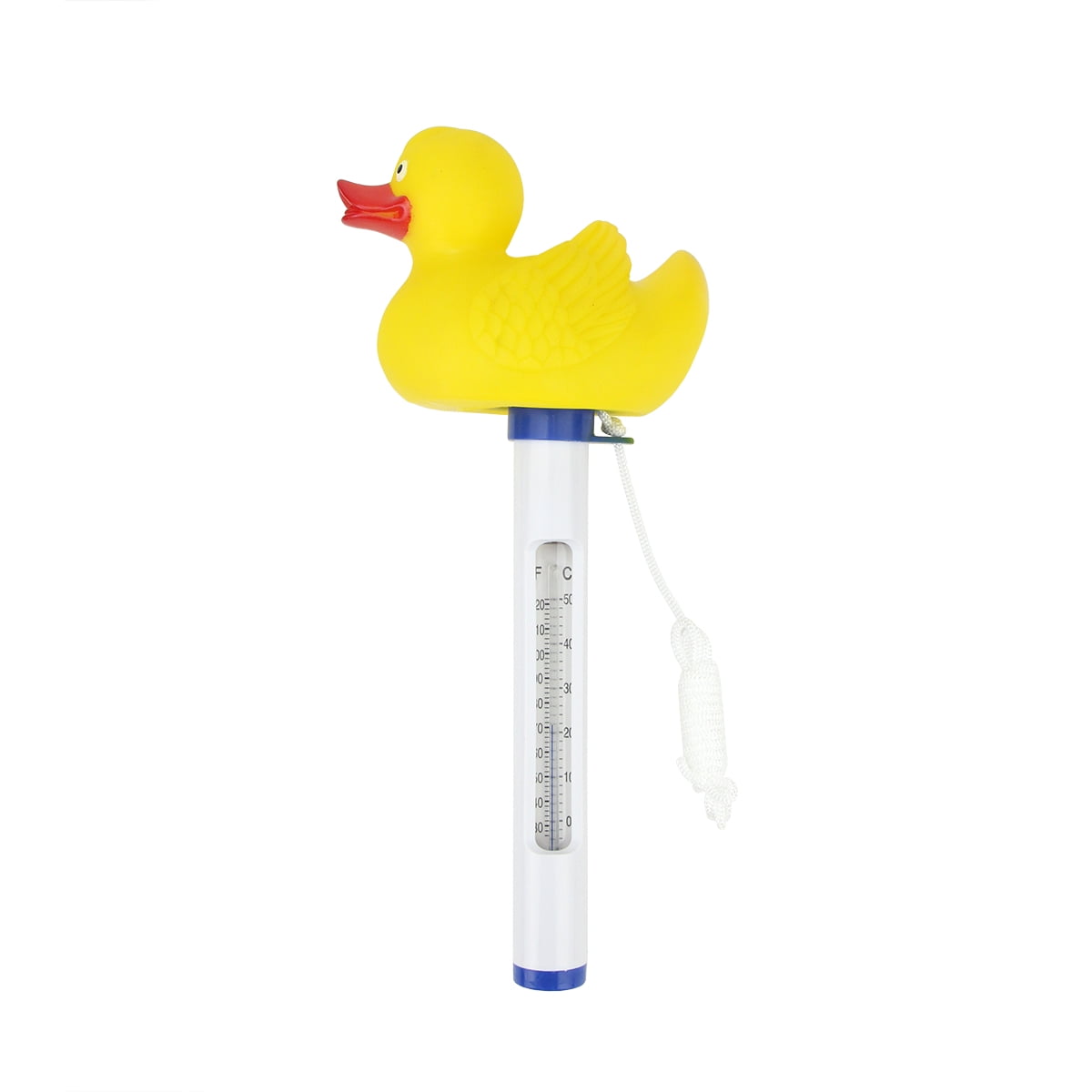 Pool Central Floating Rubber Ducky Swimming Pool Thermometer with Cord ...